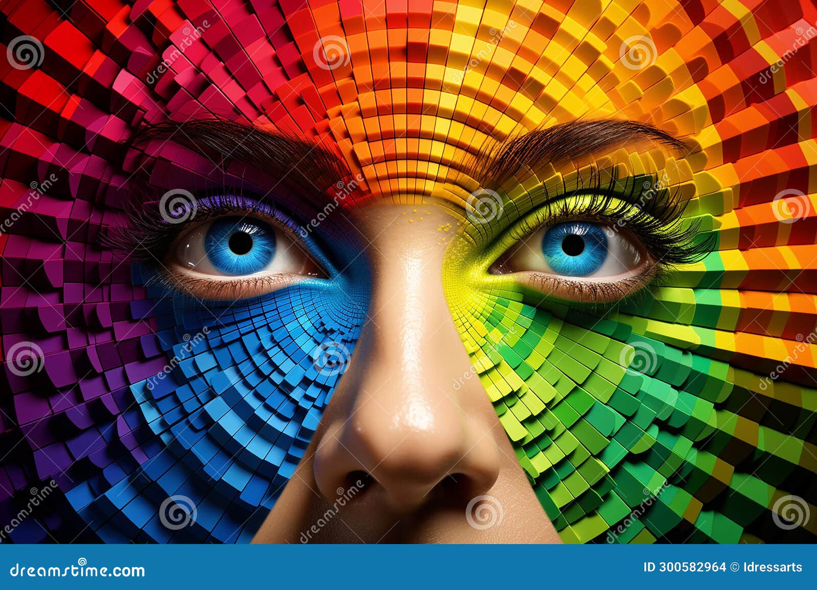 Face Showcasing a Spectrum of Emotions Arranged in a Color Wheel ...