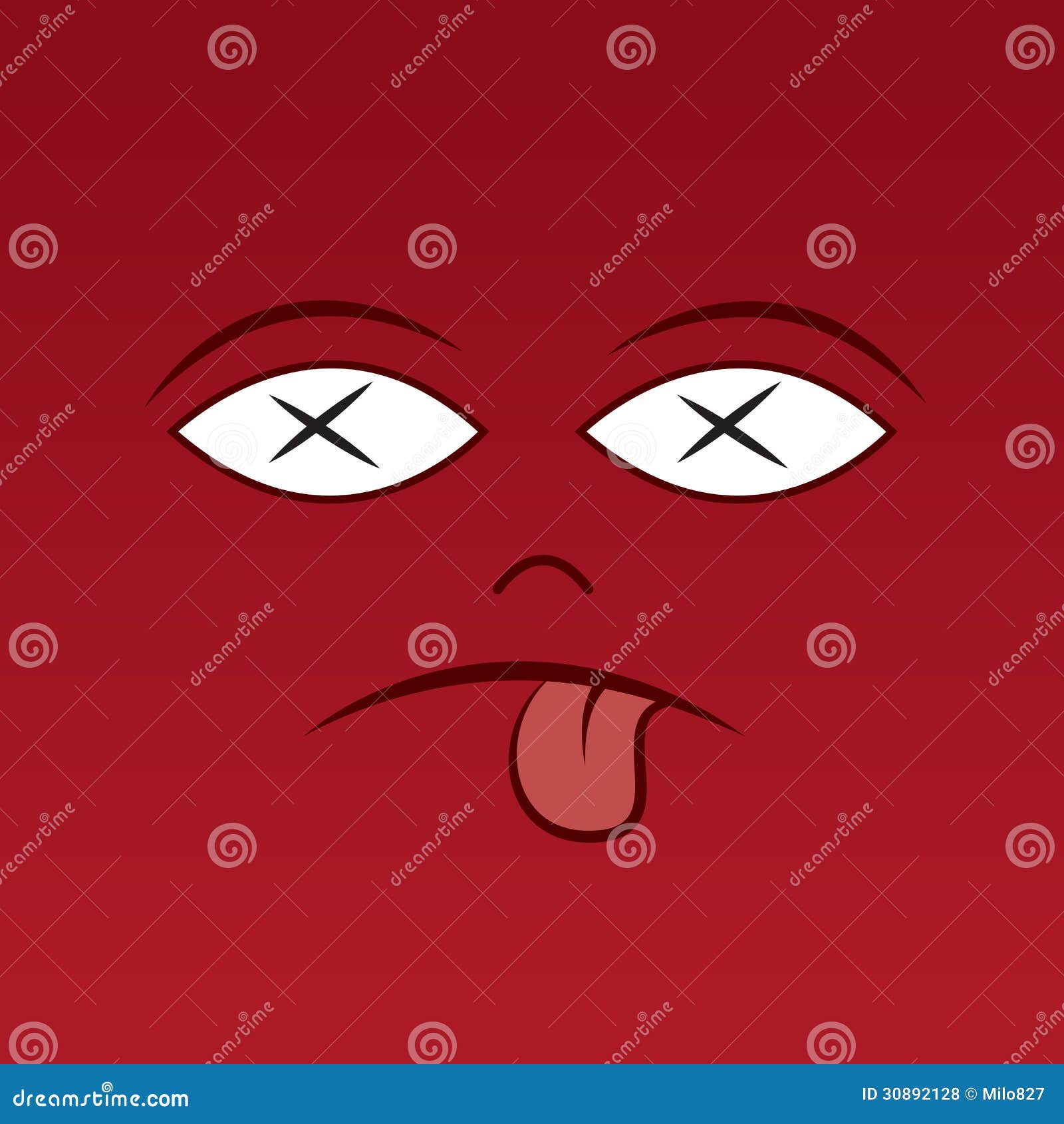 Face Sick Red stock vector. Illustration of character - 30892128