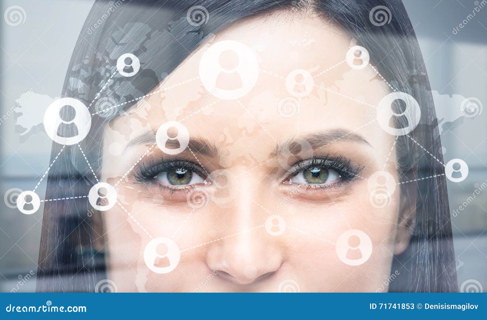 Face with social network stock image. Image of front - 71741853