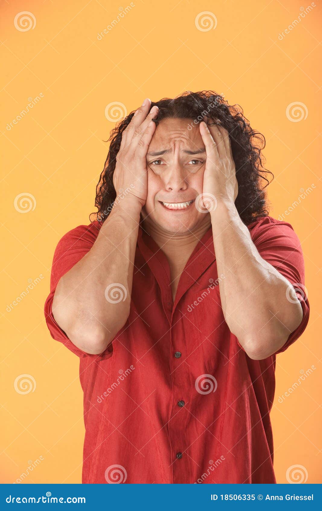 Face Squeeze stock image. Image of fatigue, shirt, migraine - 18506335