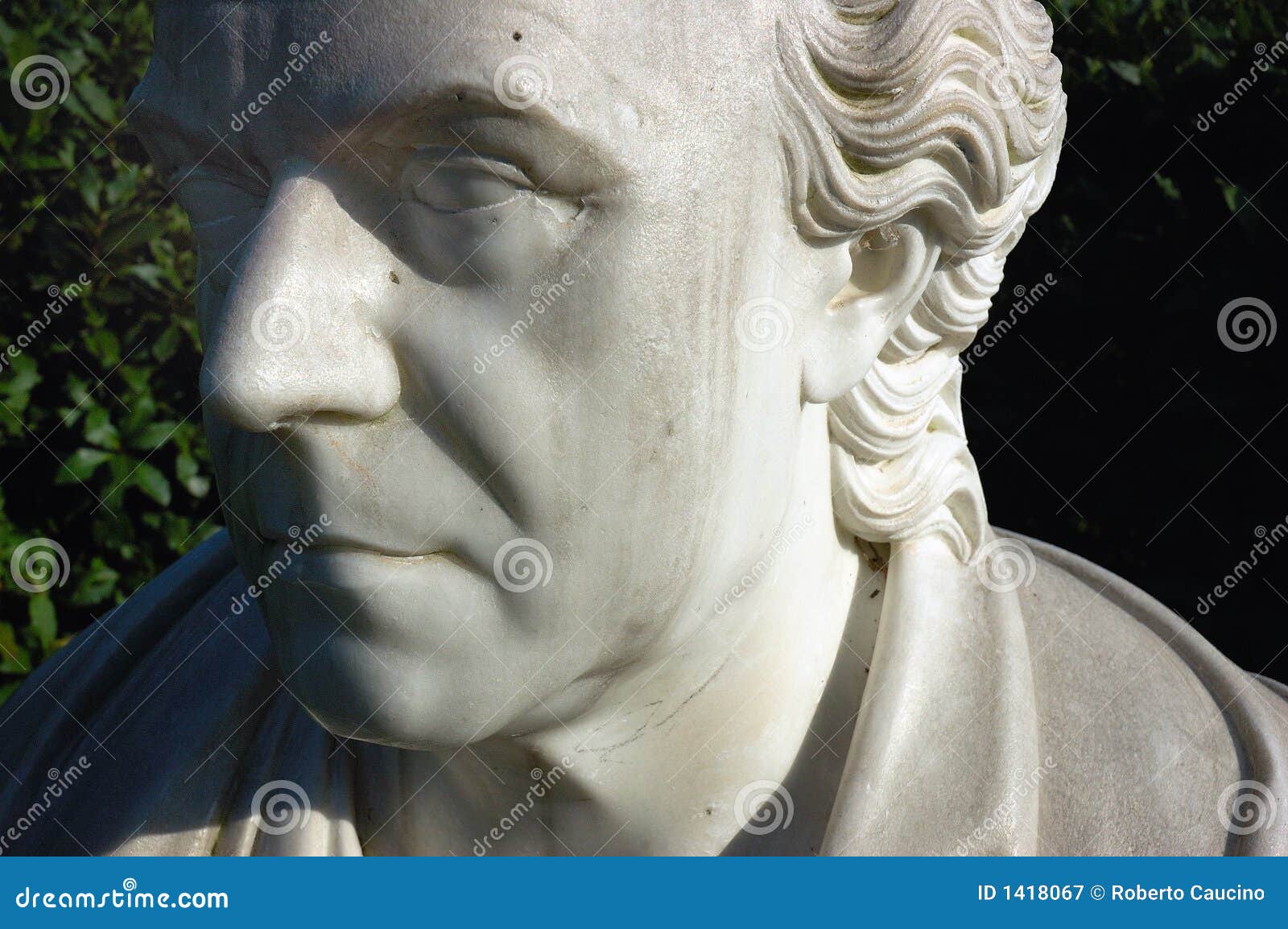Face statue stock image. Image of garden, italian, roman - 1418067