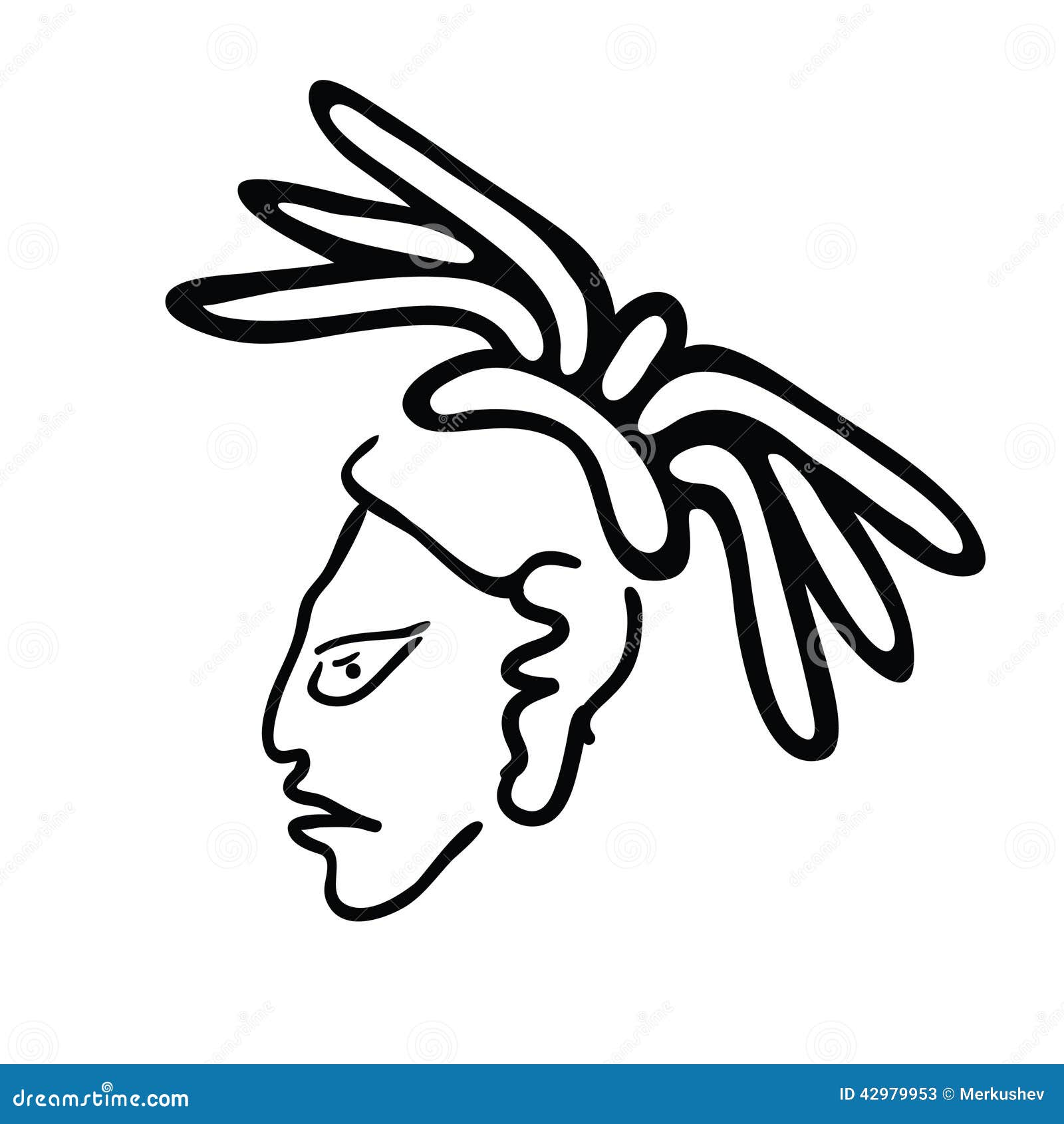 Face in Style of Maya Indians, Vector Illustration Stock Vector ...