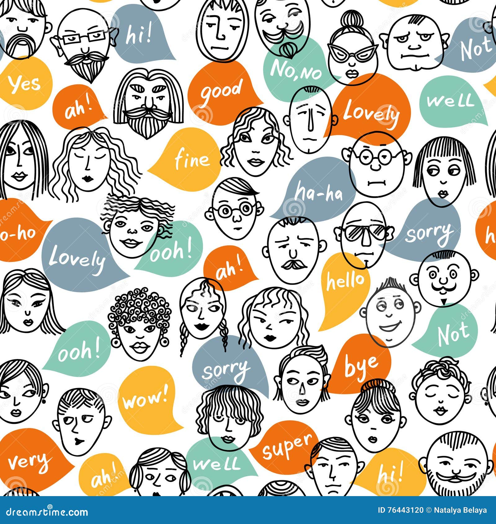 Face_talk stock vector. Illustration of human, emoticon - 76443120