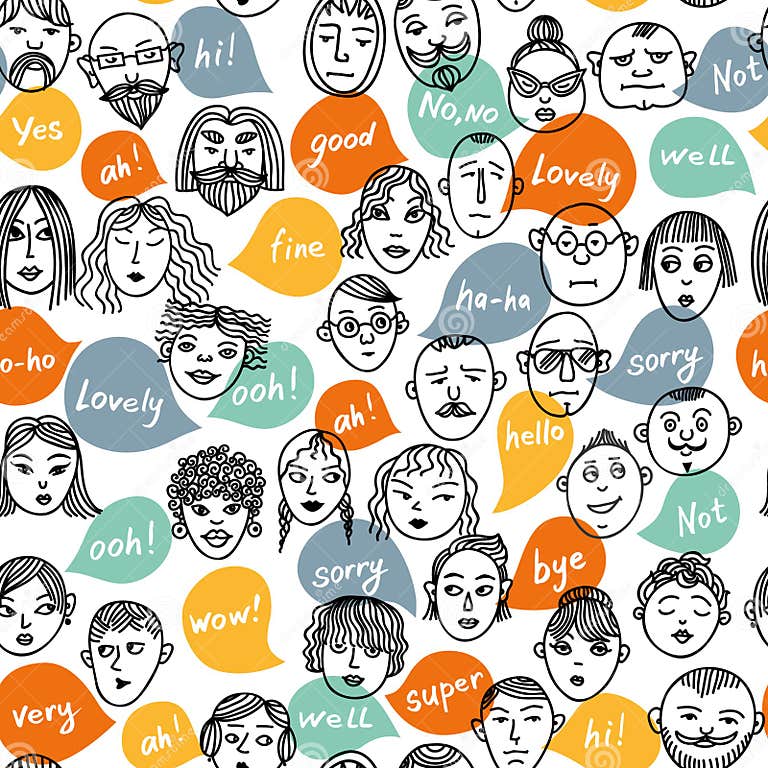 Face_talk stock vector. Illustration of human, emoticon - 76443120