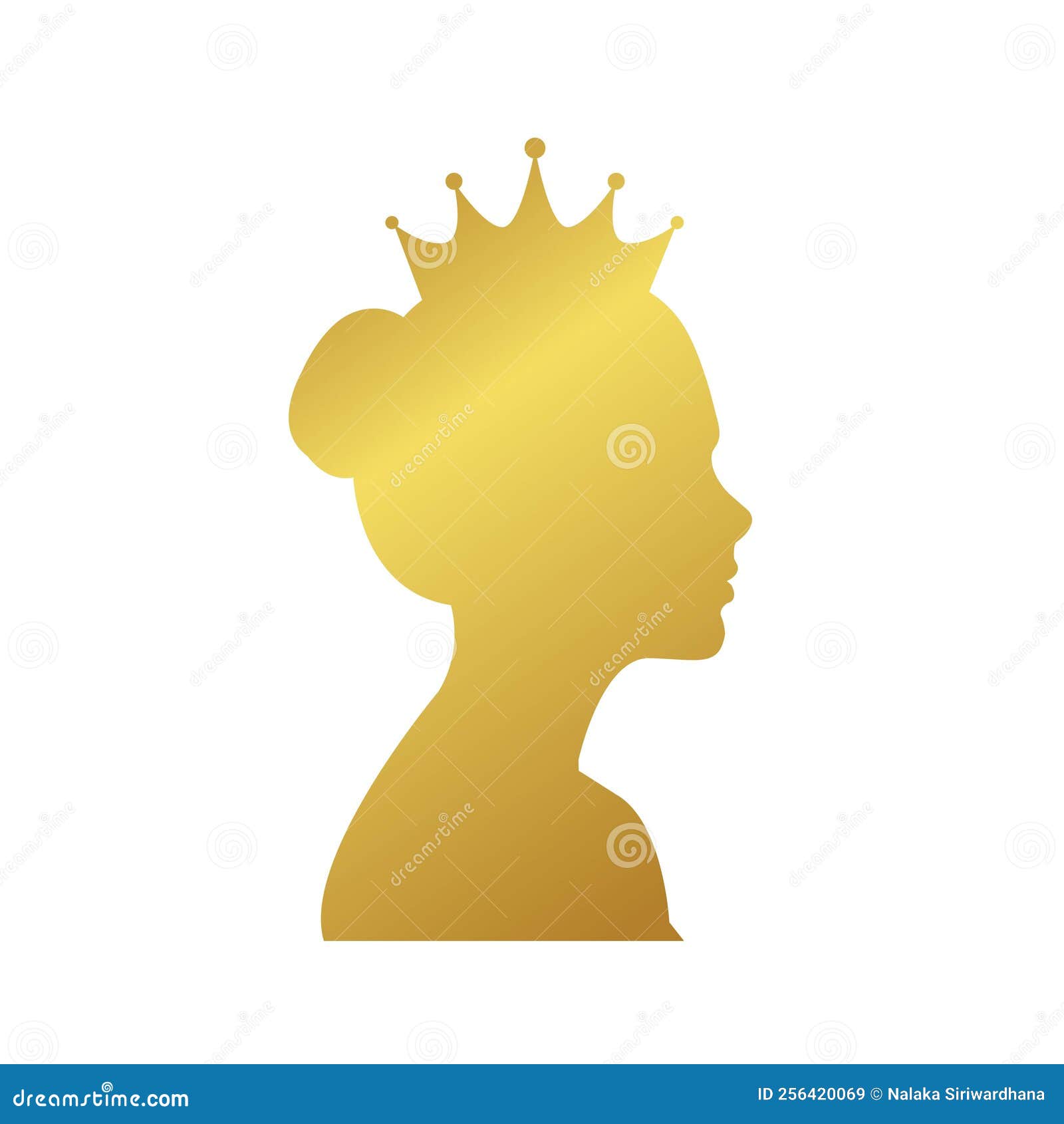 Queen Wearing the Crown Icon. Stock Vector - Illustration of face ...