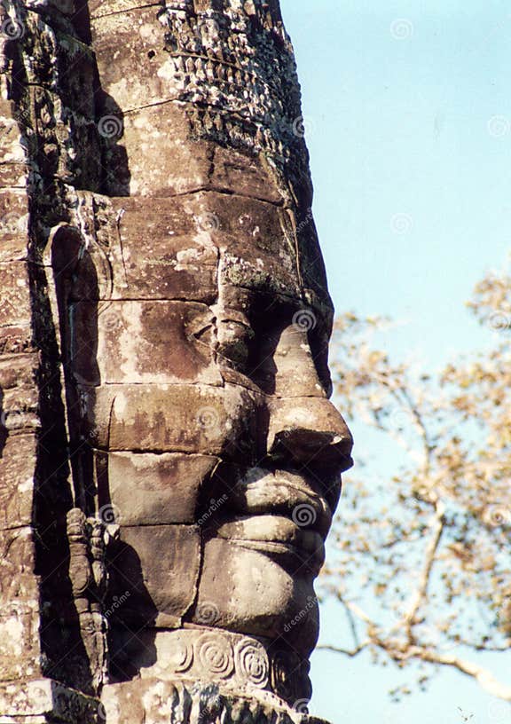Face on temple stock image. Image of temple, asia, ancient - 14407