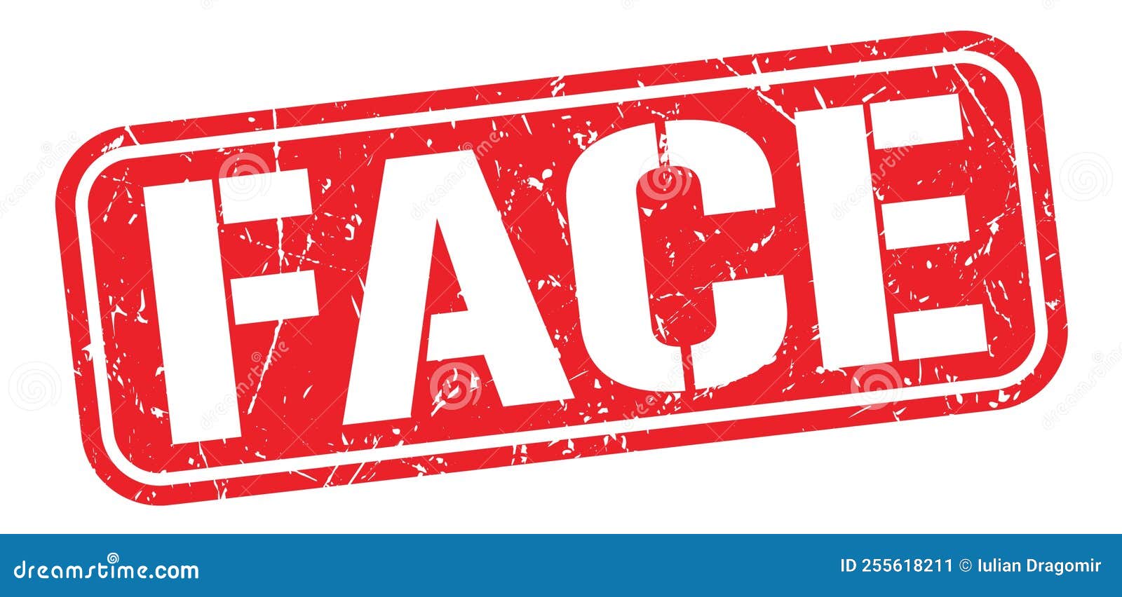 FACE Text Written on Red Stamp Sign Stock Illustration - Illustration ...