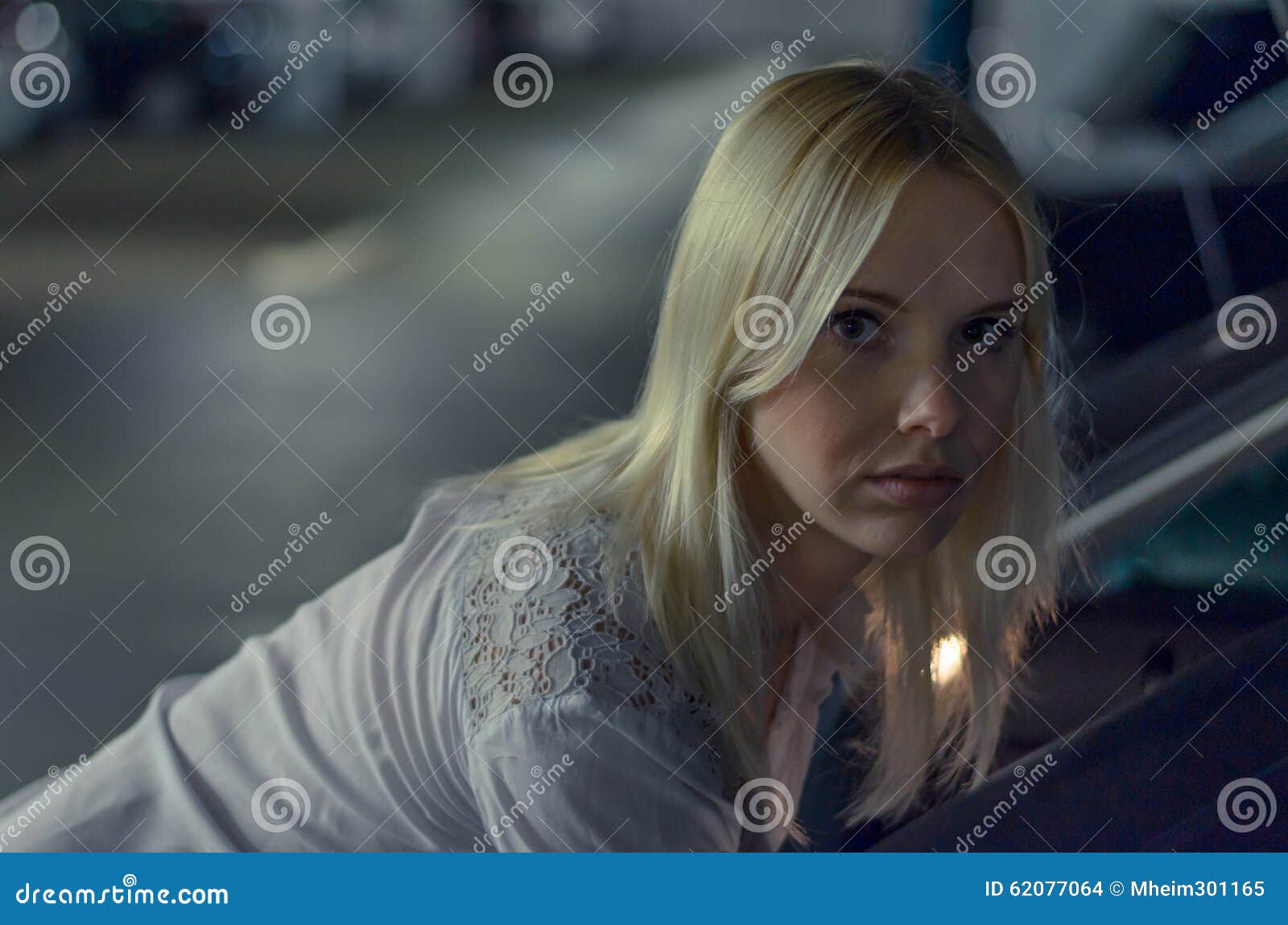 Face of a Thoughtful Woman Looking into the Camera Stock Photo - Image ...