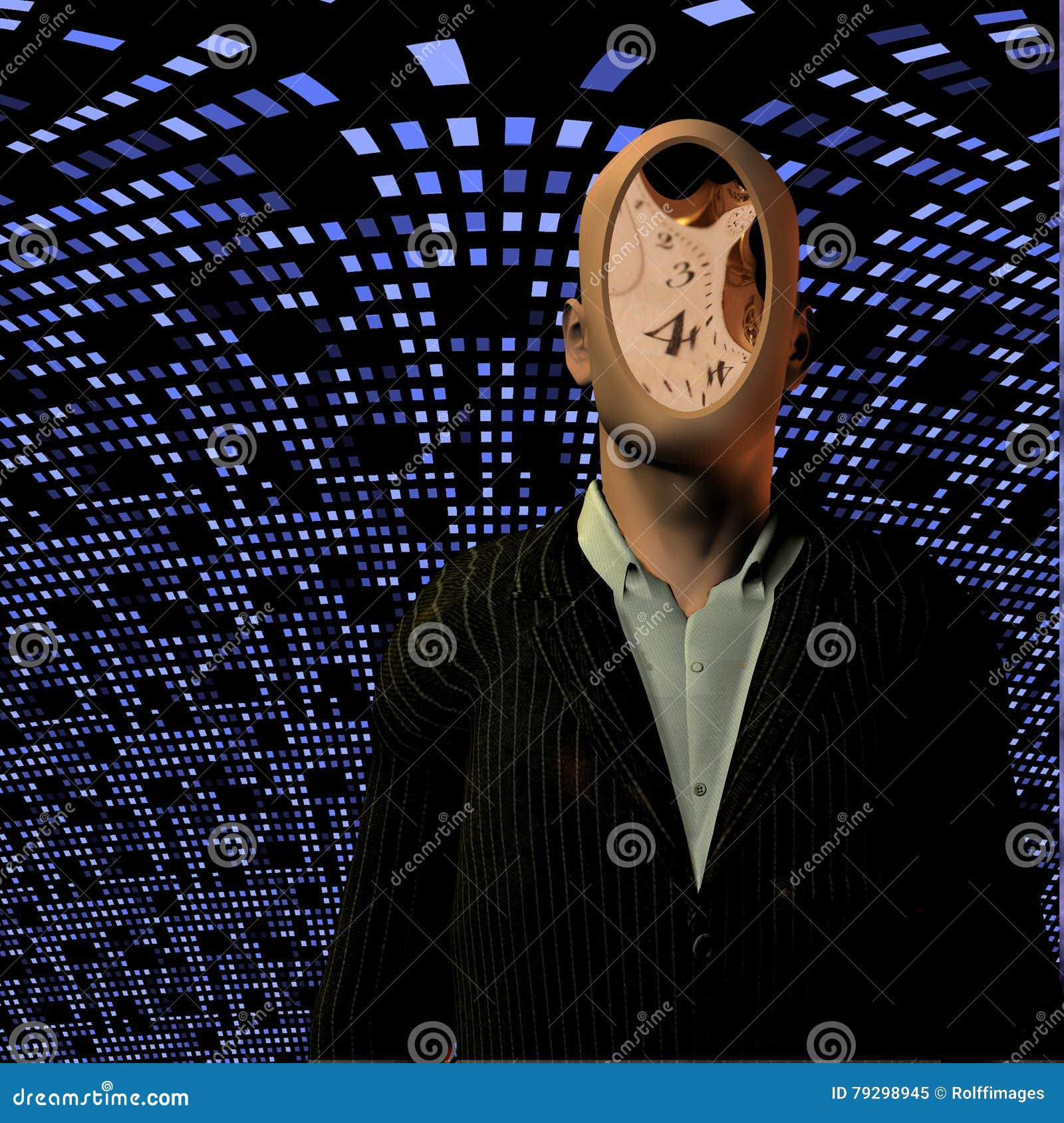 Face of time stock illustration. Illustration of mind - 79298945