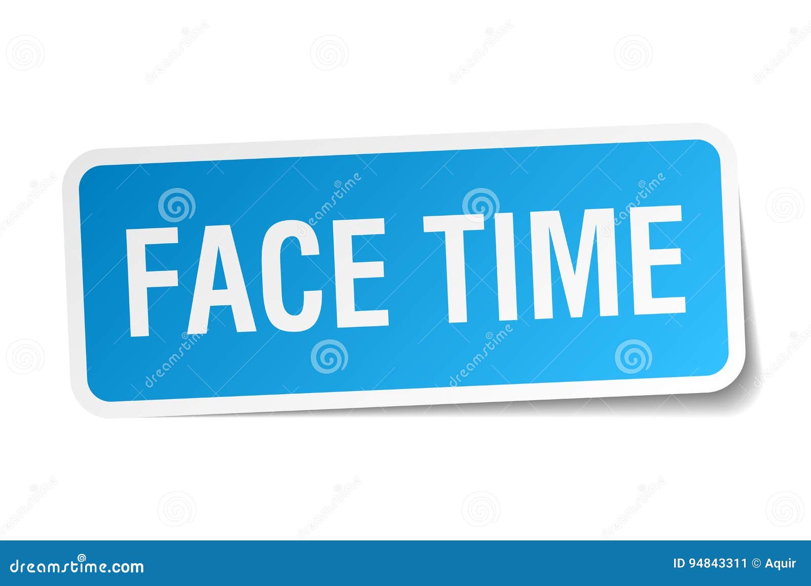 Face time square sticker stock vector. Illustration of banner - 94843311