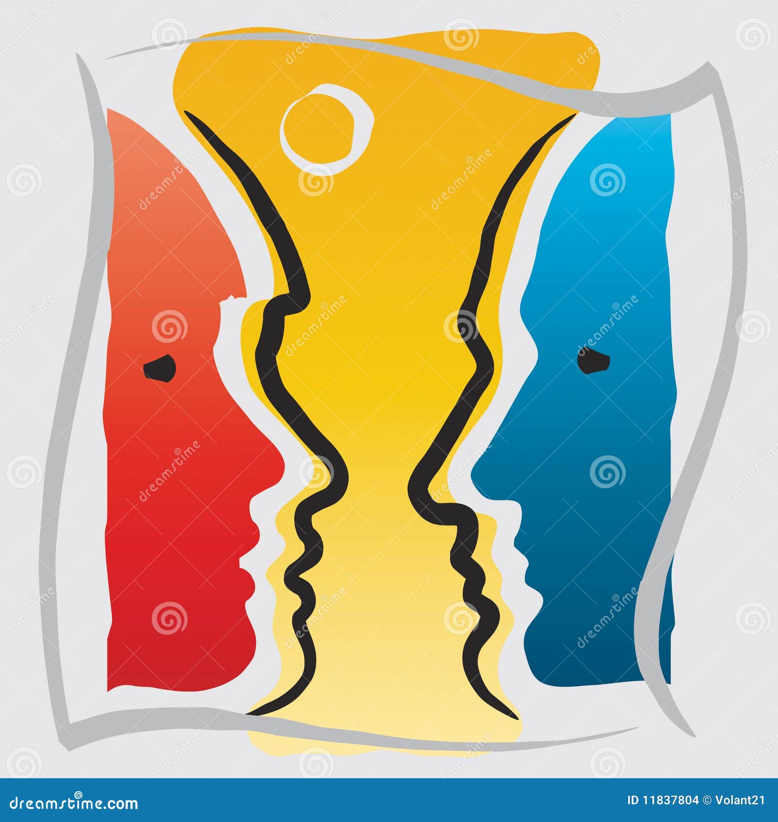Face to Face stock vector. Illustration of communication - 11837804