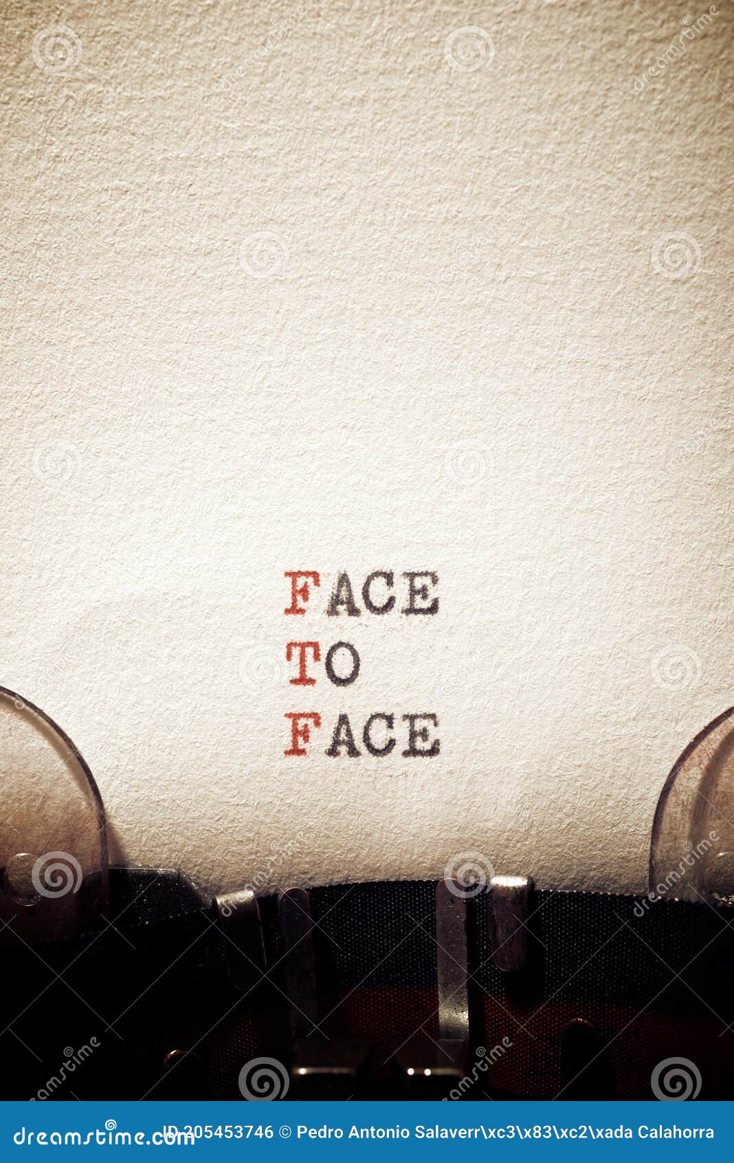 Face to face phrase stock photo. Image of phrase, concept - 205453746