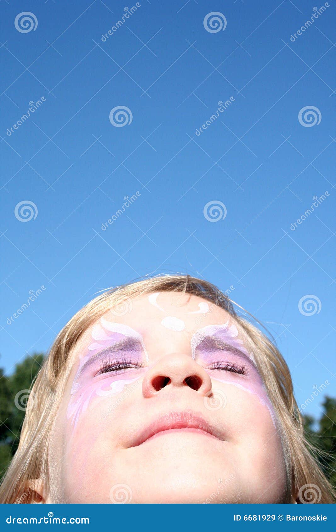 Face to the Sun stock image. Image of painting, innocence - 6681929