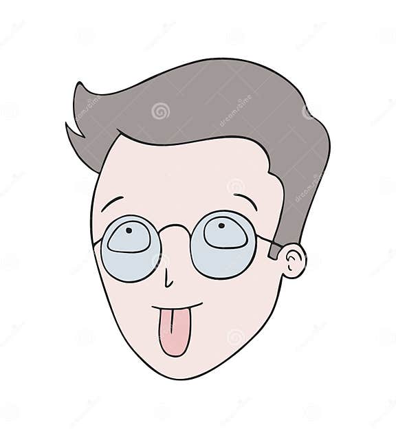 Face With Tongue Out Draw Stock Vector Illustration Of Cartoon 284095196