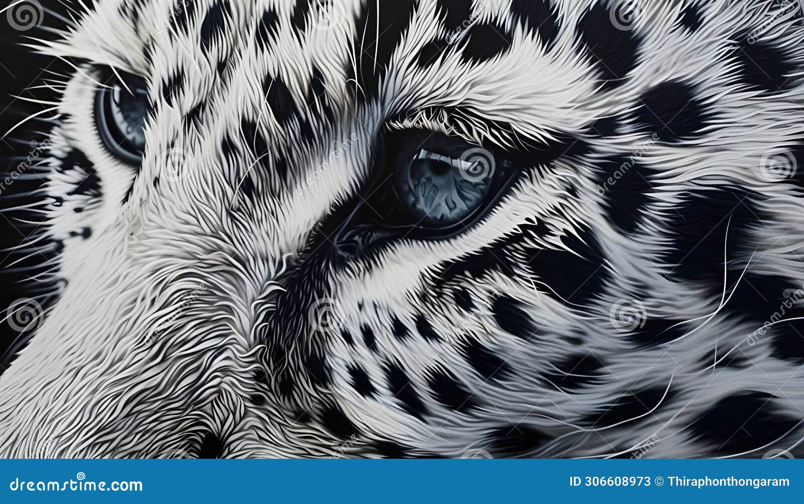 Face and Torso of Beautiful Spotted Leopard Stock Illustration ...