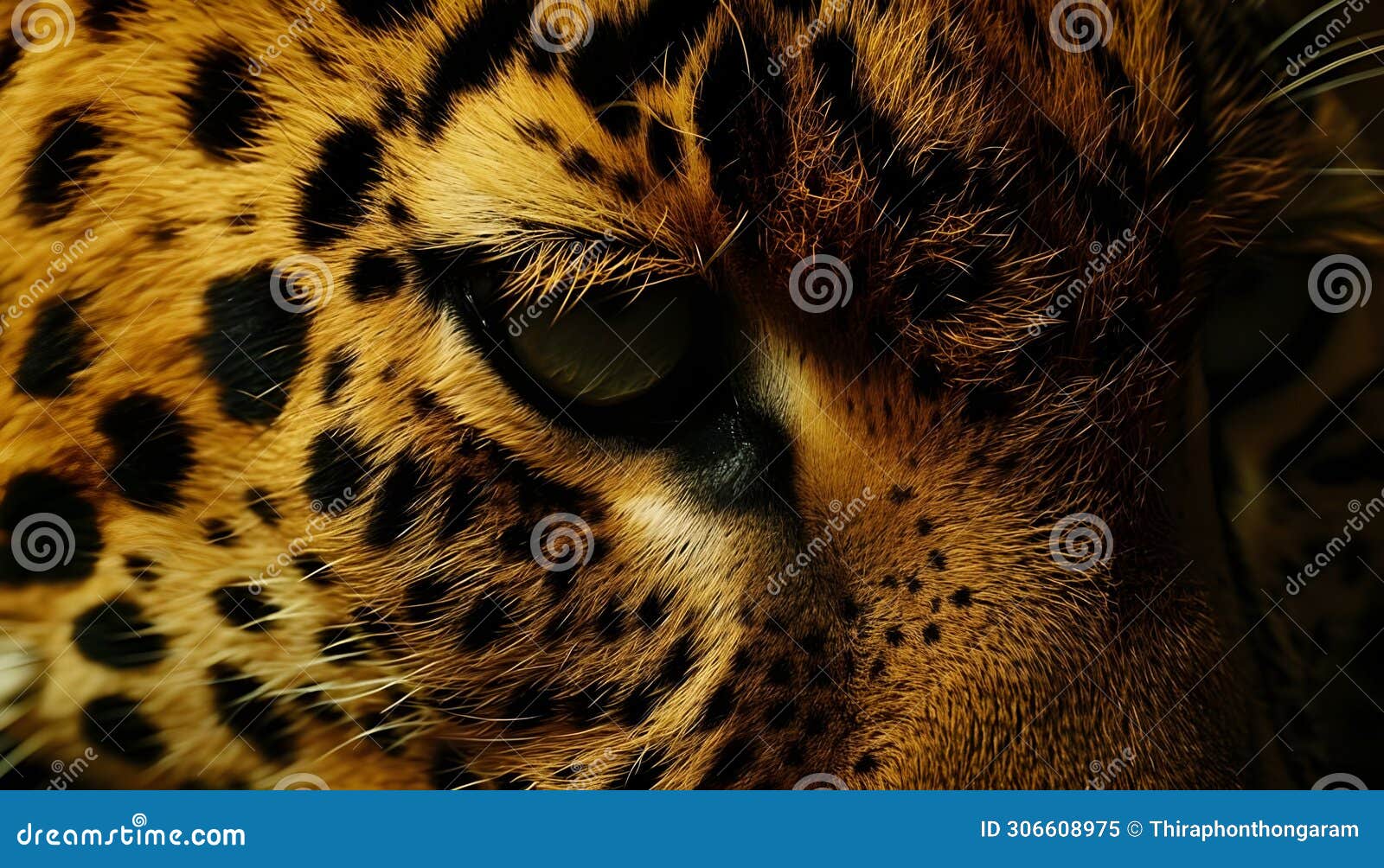 Face and Torso of Beautiful Spotted Leopard Stock Illustration ...