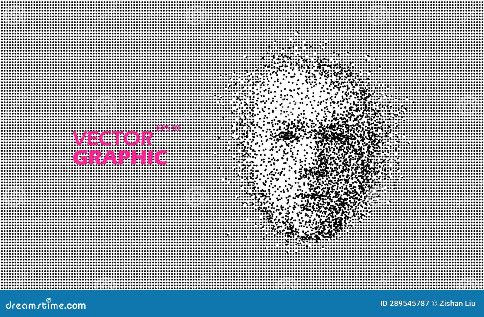 A Face Transformed from Neatly Arranged Particles, Vector Illustration ...