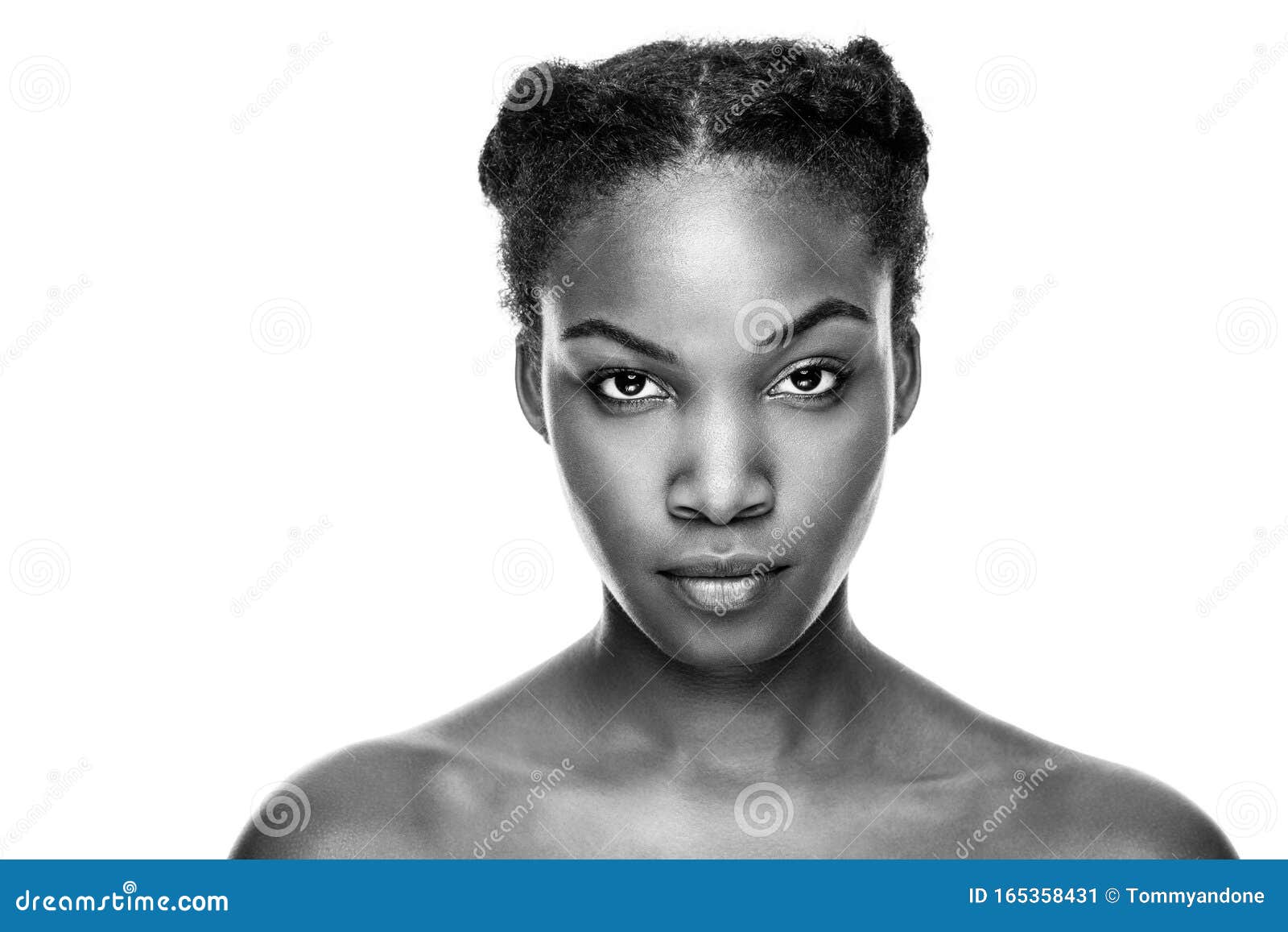 Face a Uma Jovem Beleza Negra Imagem de Stock - Imagem de fundo ...