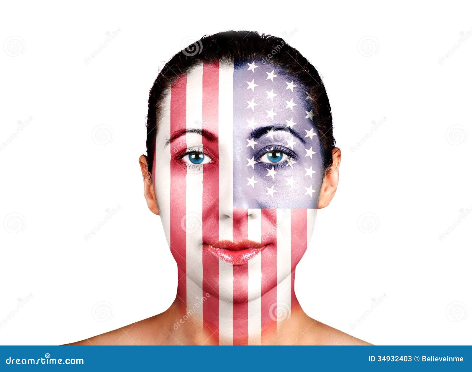 Face, United States flag stock image. Image of human - 34932403
