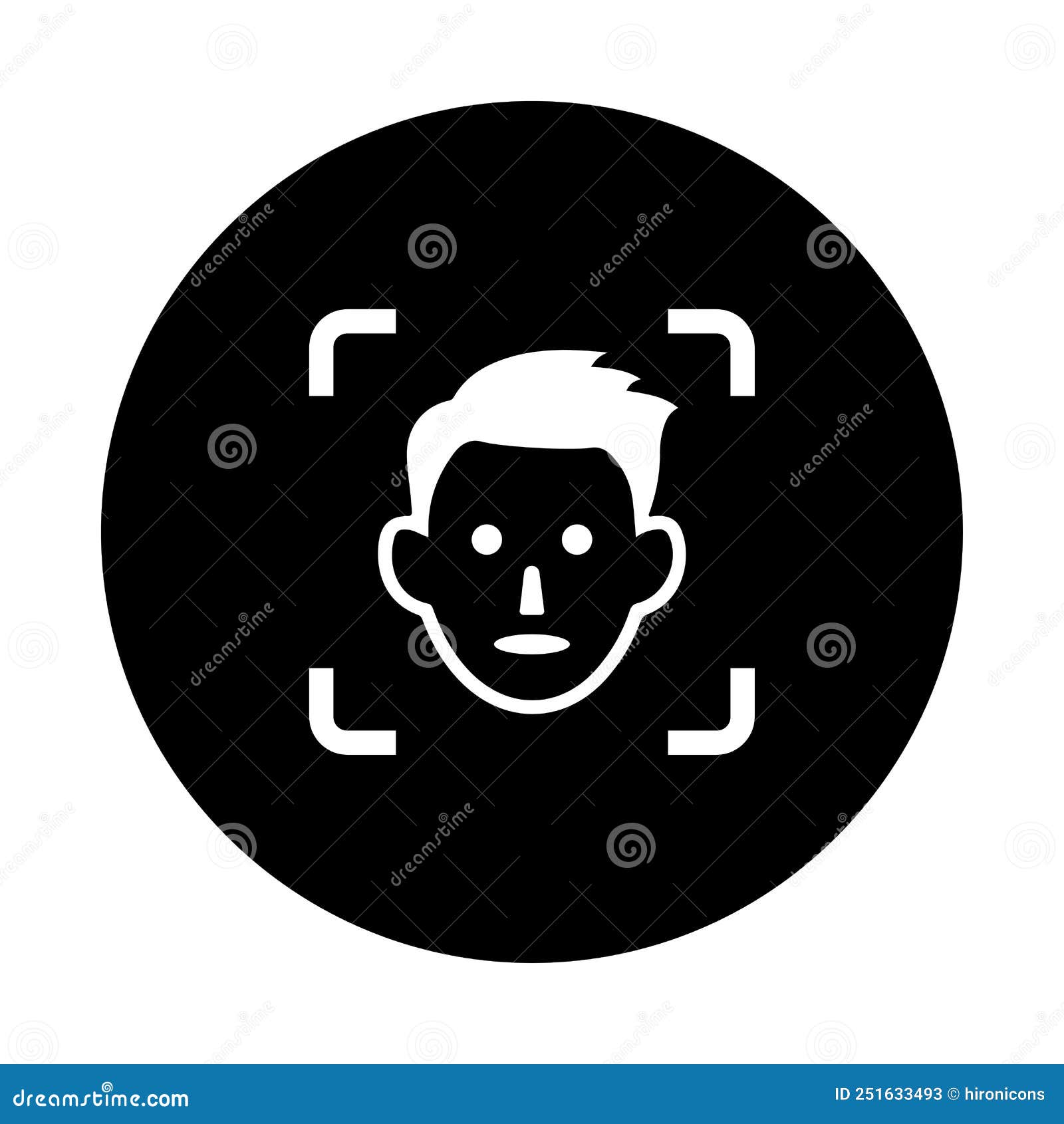 Face, Unlock, Scan Icon. Black Vector Graphics Stock Vector ...