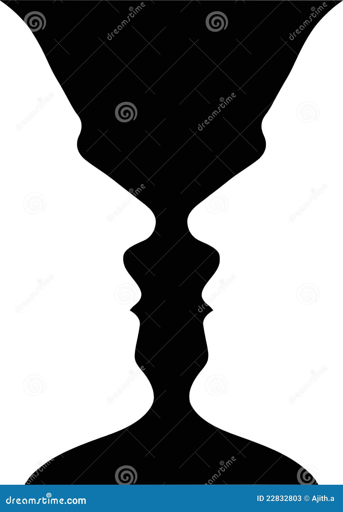 Face vase stock illustration. Illustration of concept - 22832803