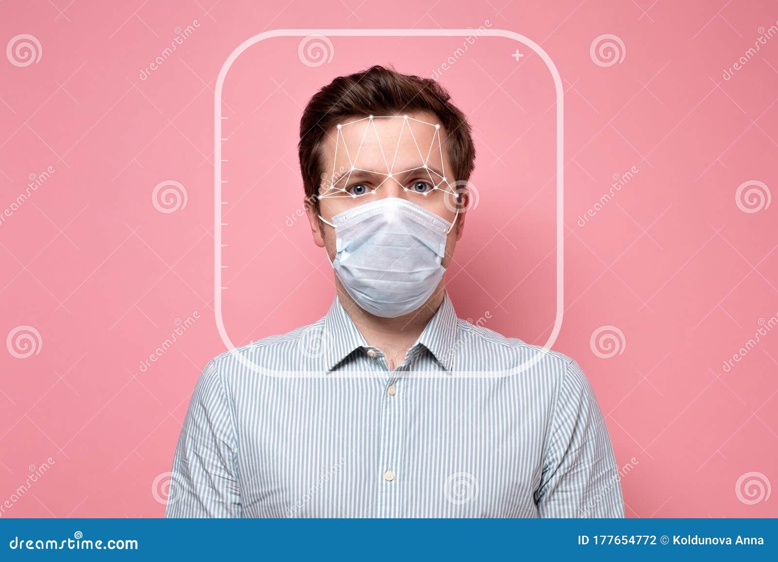 Face Verification Man Stock Photography | CartoonDealer.com #77255552