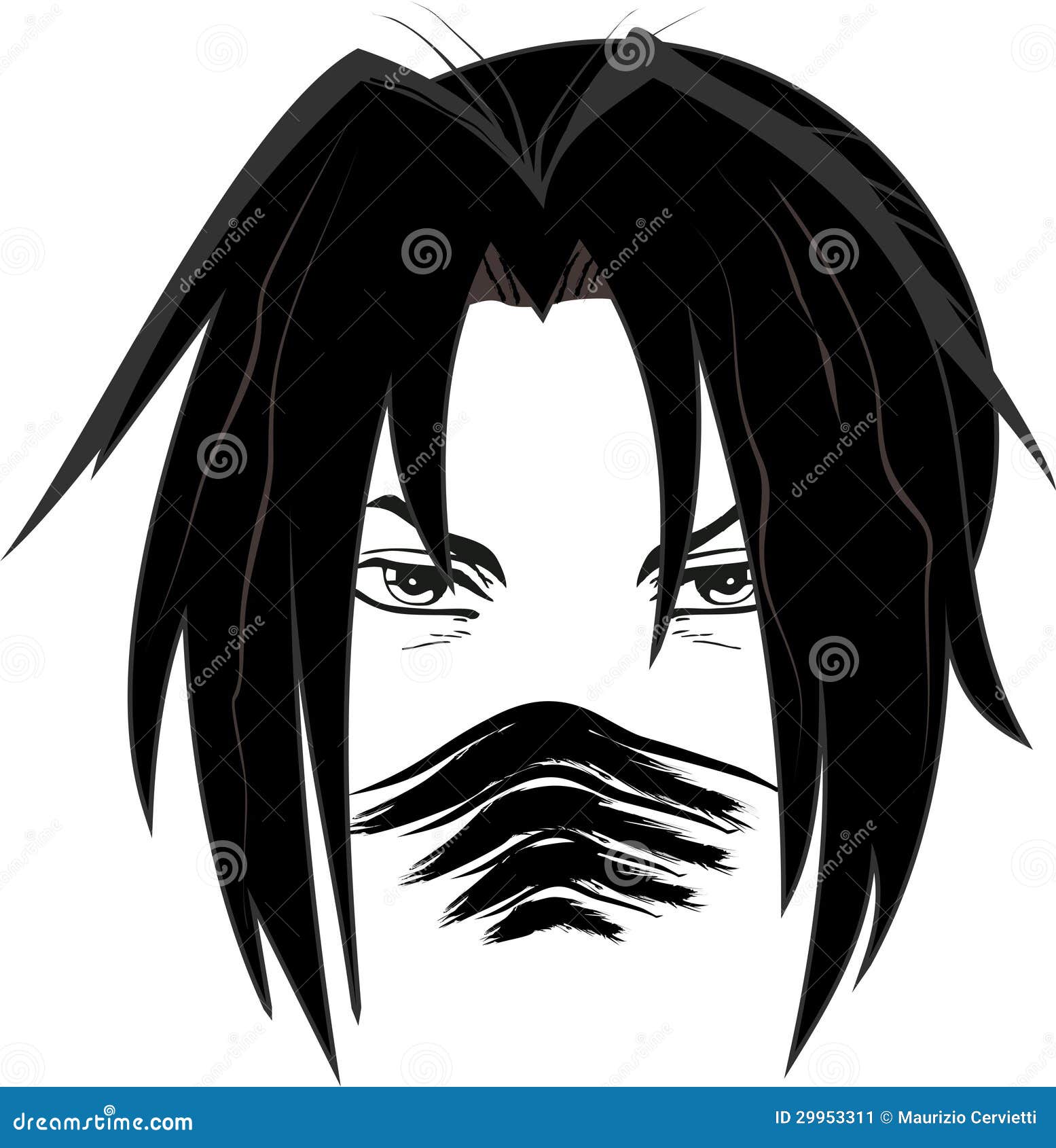 Face ninja stock vector. Illustration of mask, face, ninja - 29953311