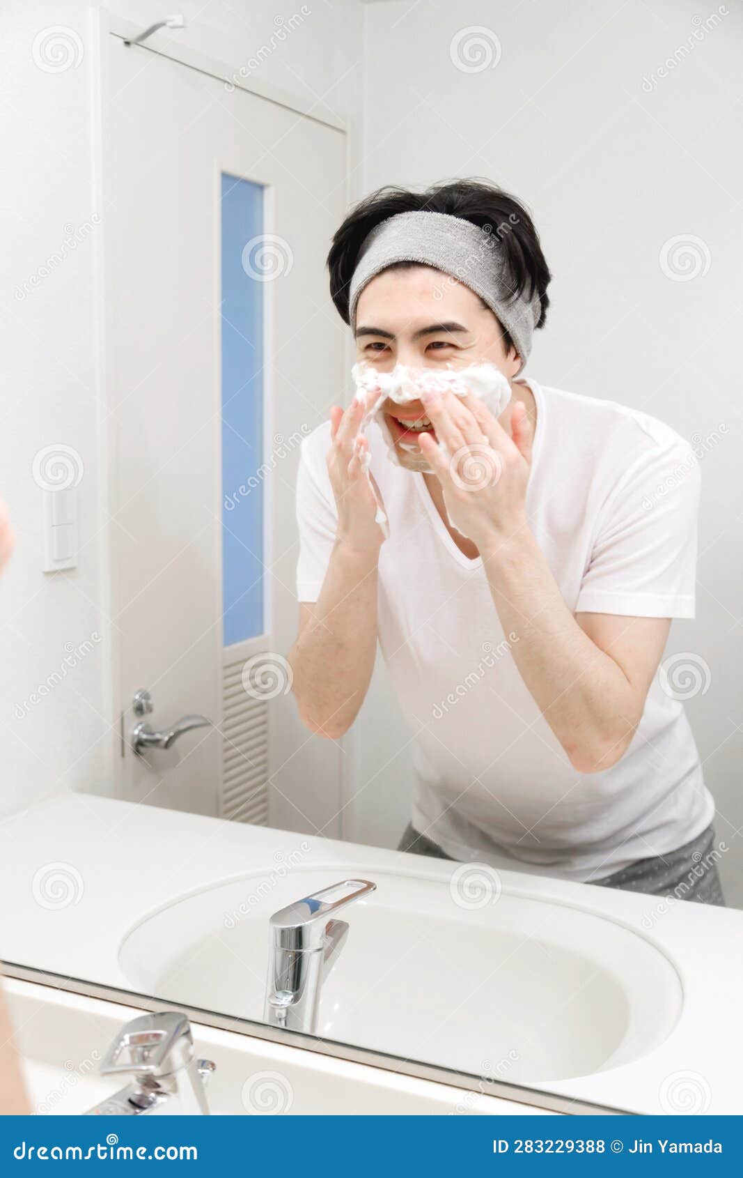 Face wash image stock photo. Image of modern, japanese - 283229388