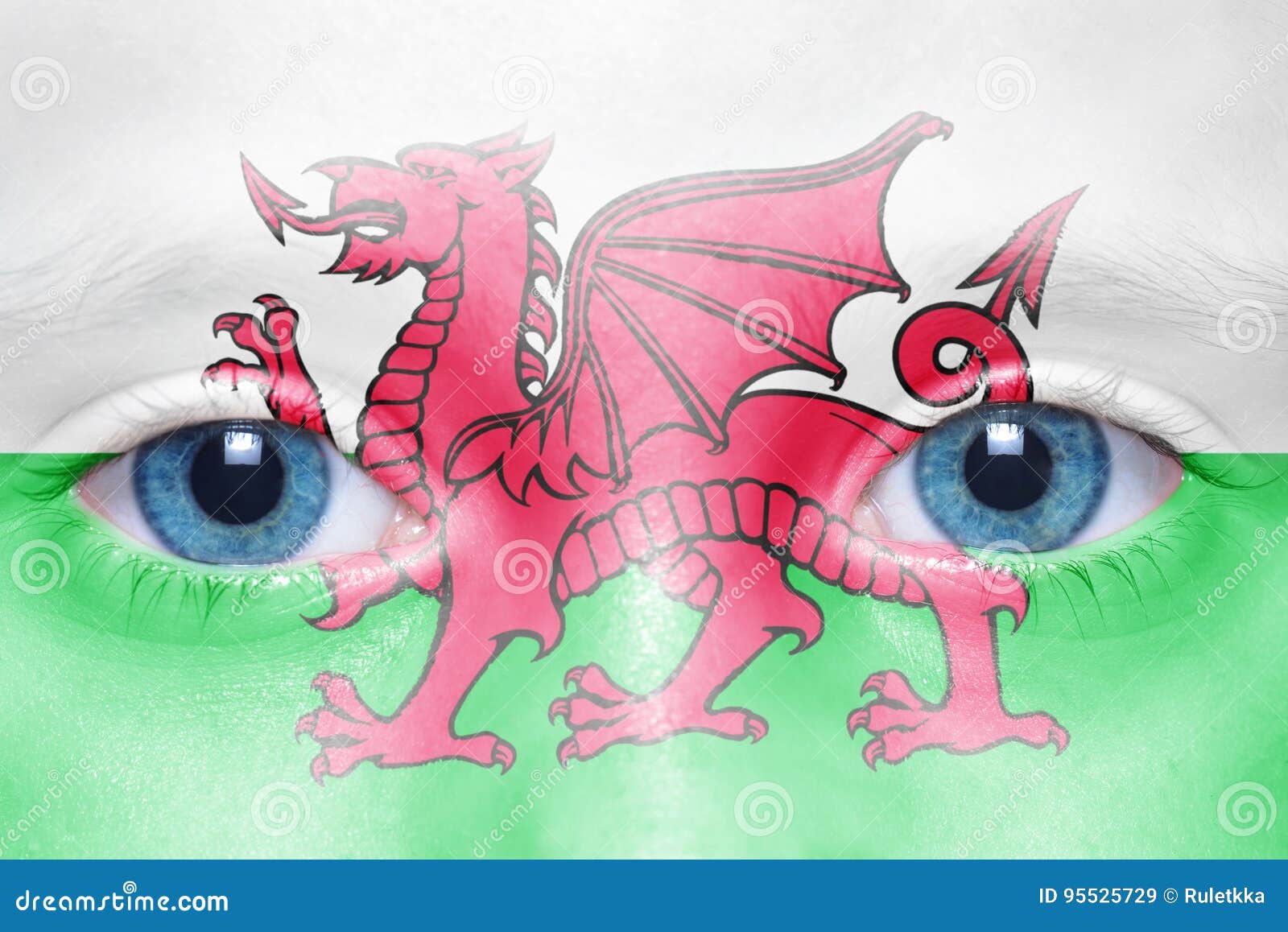 Face with welsh flag stock image. Image of capital, earth - 95525729