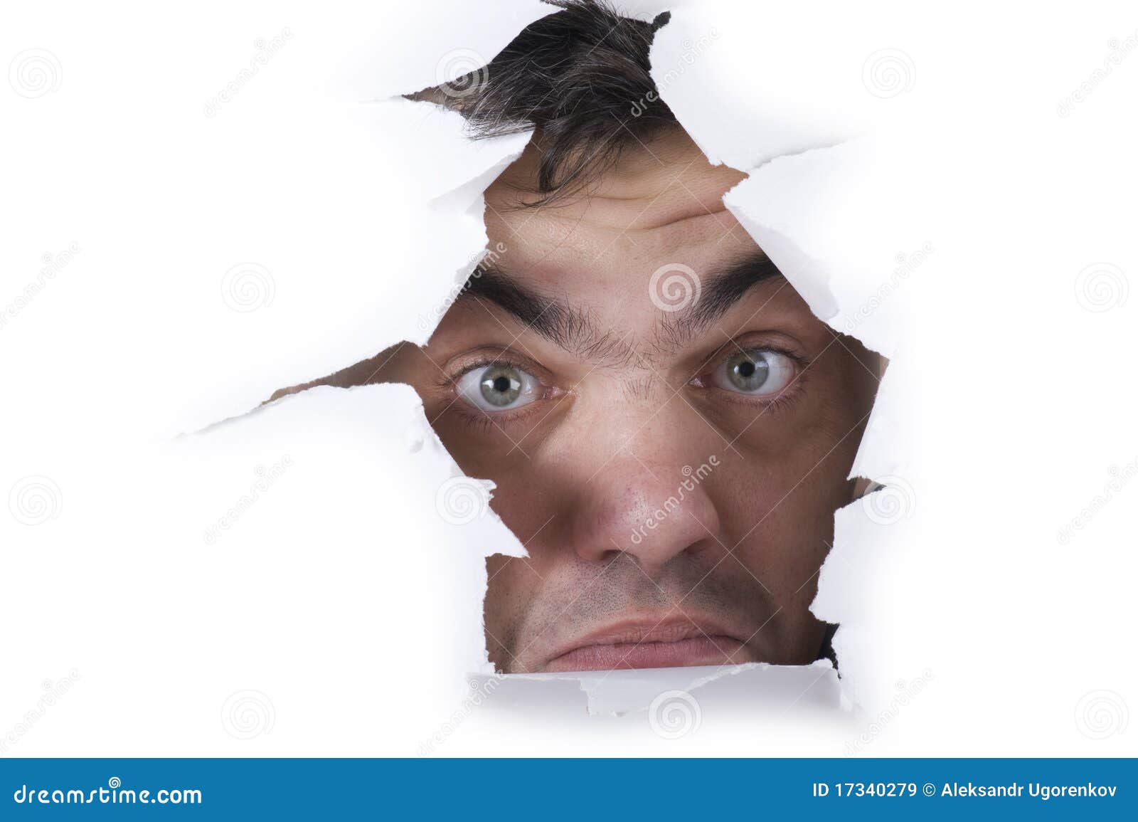 Face on white stock image. Image of hand, looking, white - 17340279