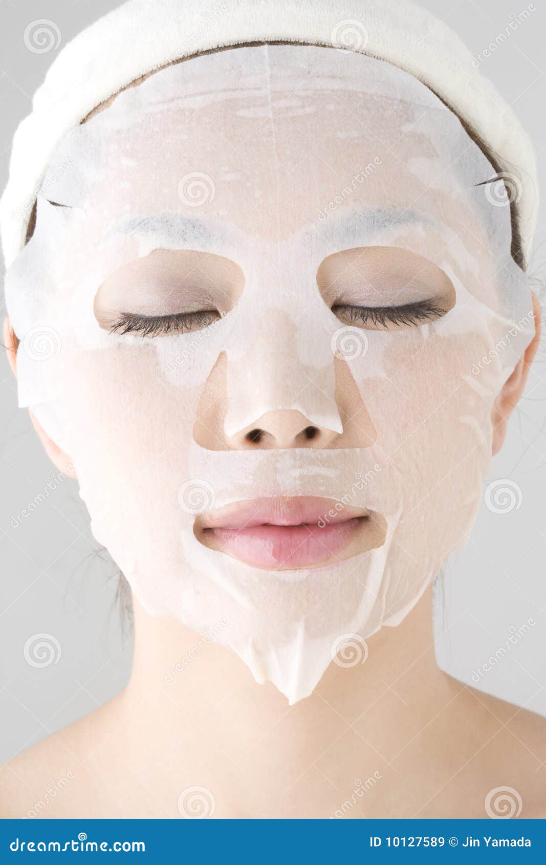 Face of Woman with a Facial Pack Stock Image - Image of facial ...