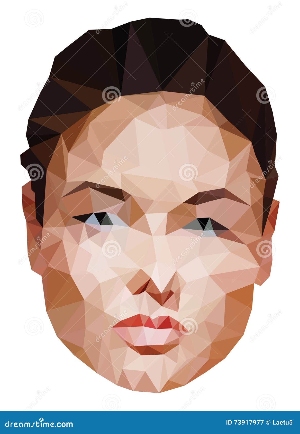 Face of a Woman Made with Triangle, Eps10 Vector Stock Illustration ...