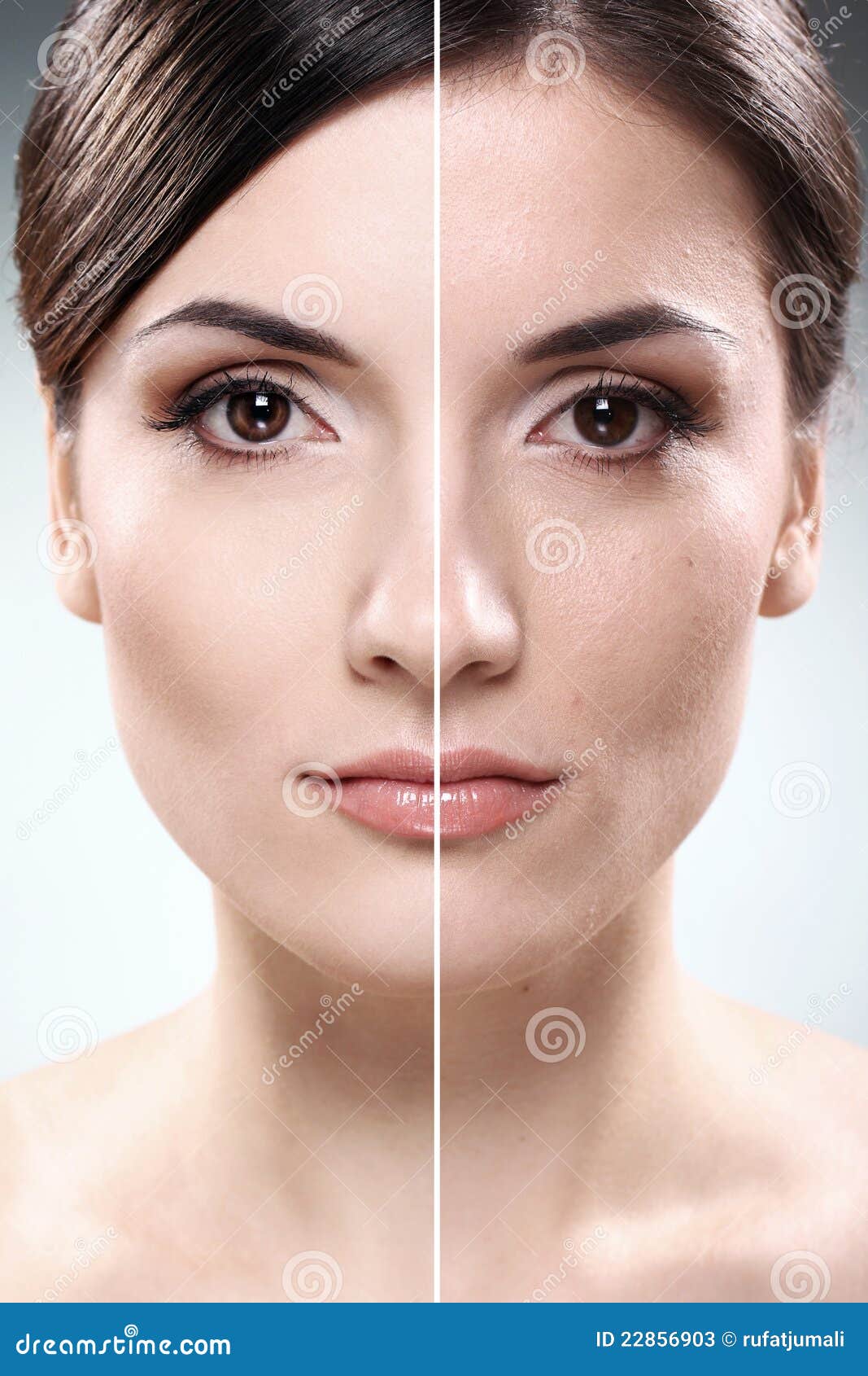 466 Half Face Retouch Stock Photos - Free & Royalty-Free Stock Photos ...