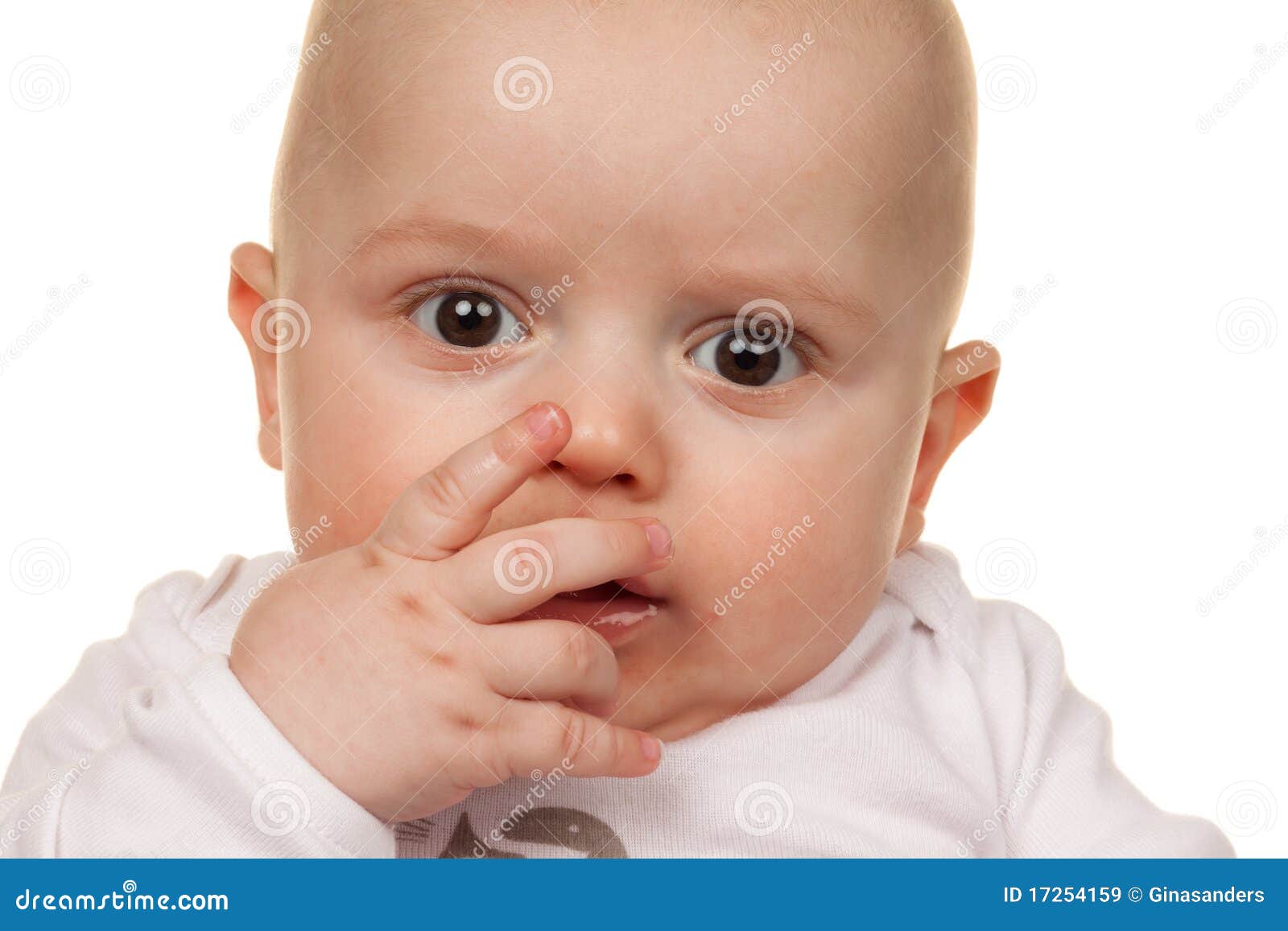Face of a wondering baby stock image. Image of expression - 17254159