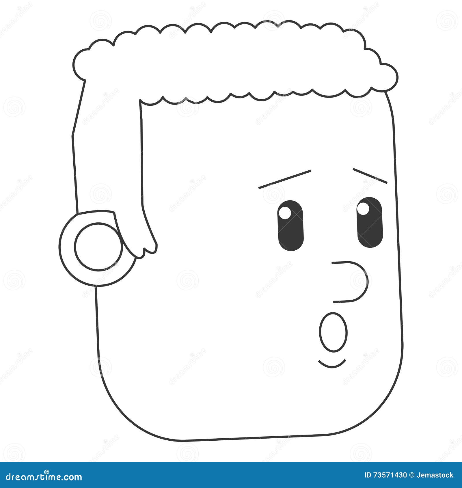 Face of worried man icon stock illustration. Illustration of executive ...