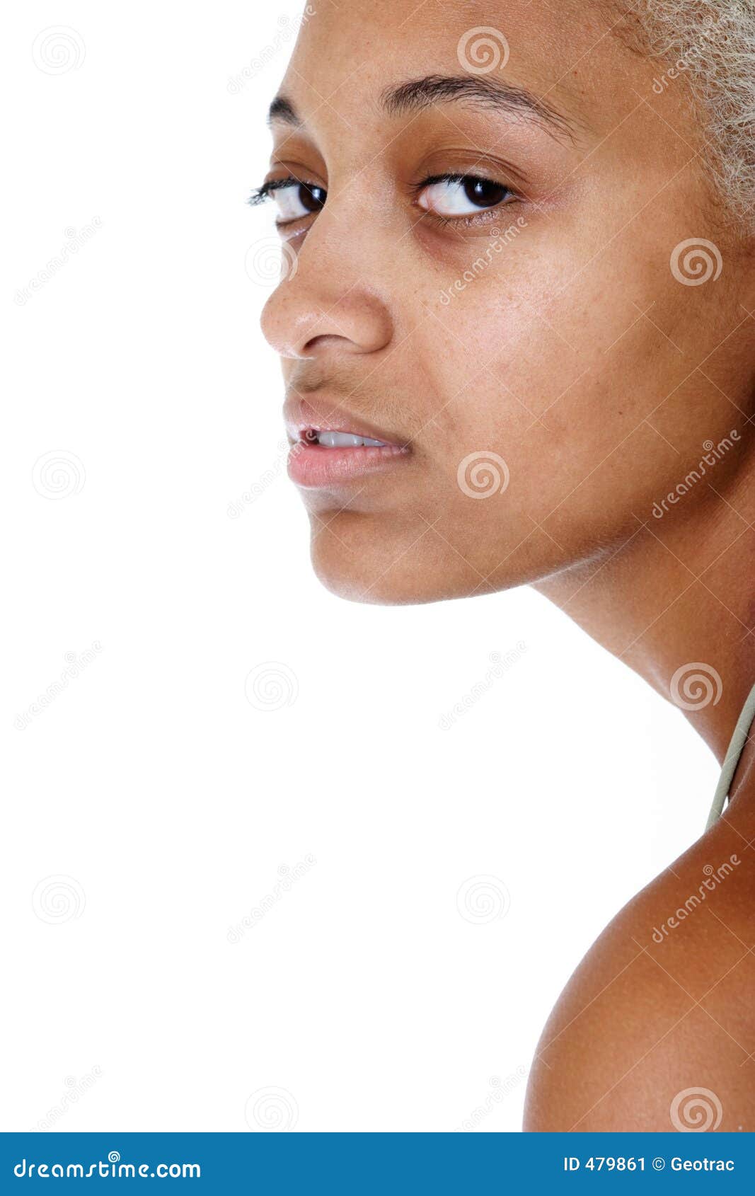 Face Of Young African American Woman Stock Image Image Of Expression