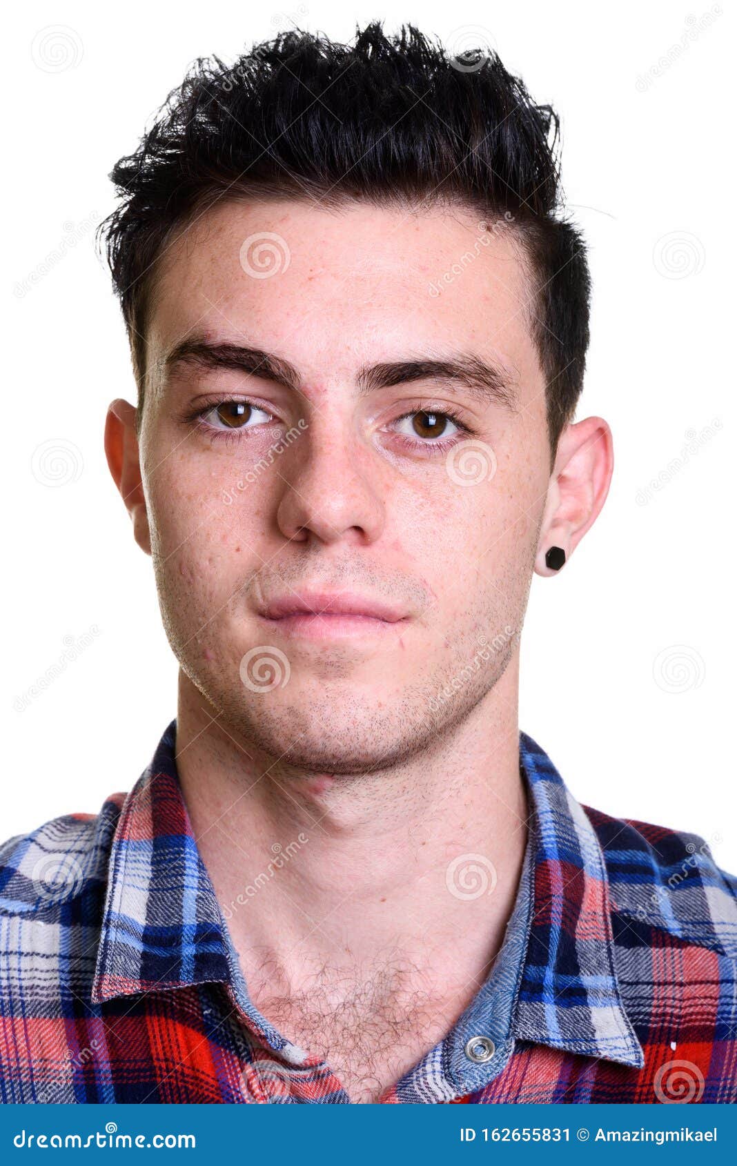 Face of Young Handsome Hipster Man Looking at Camera Stock Image ...