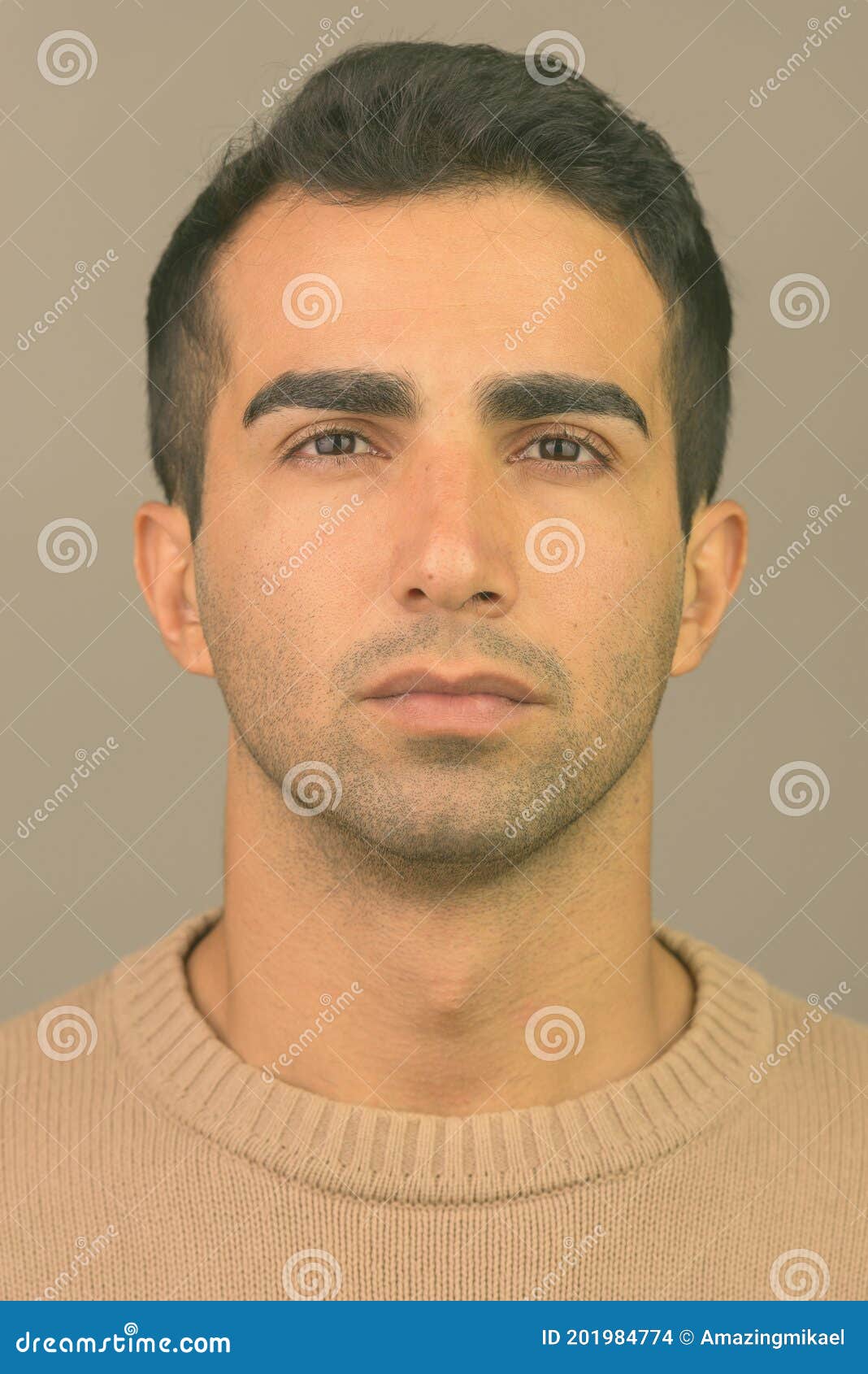Face of Young Handsome Iranian Man Stock Photo - Image of background ...