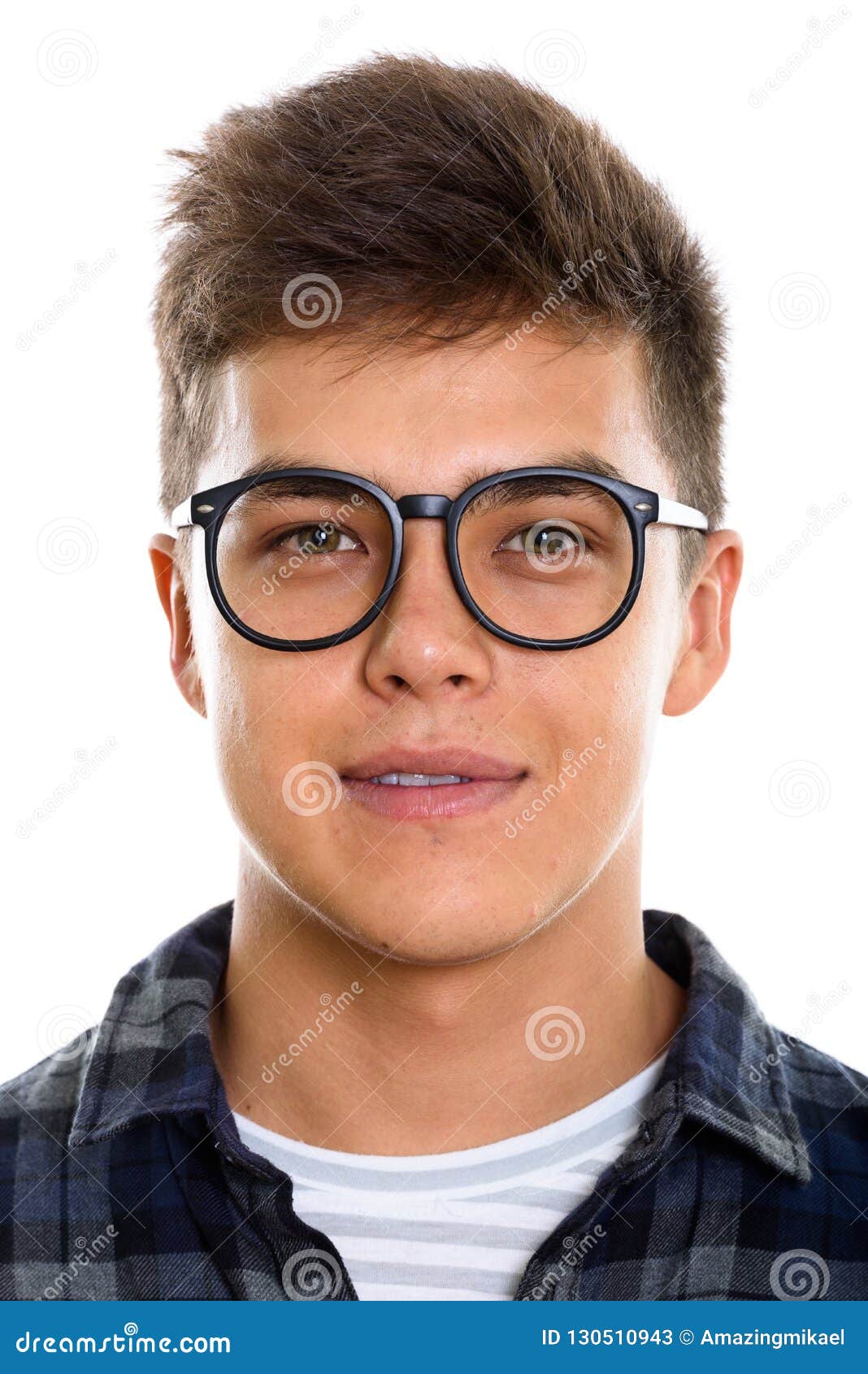 Face of Young Handsome Man Wearing Eyeglasses and Checkered Shir Stock ... Face of Young Handsome Man Wearing Eyeglasses and Checkered Shir Stock ...