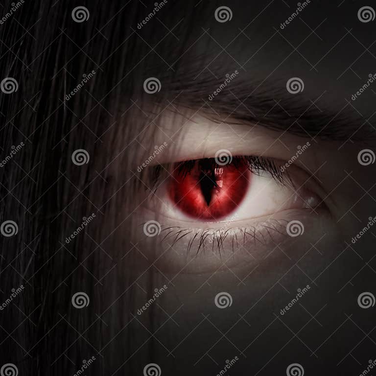 Face of a Young Male Vampire Close Up Stock Photo - Image of portrait ...
