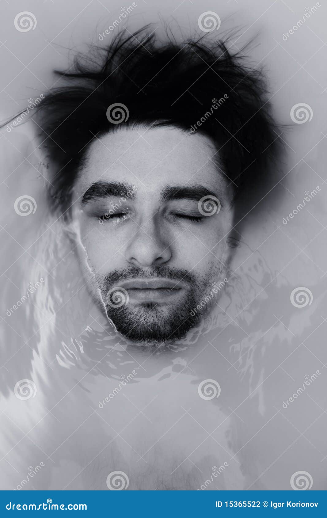 Face of Young Men in the Muddy Water Close Stock Photo - Image of eyes ...