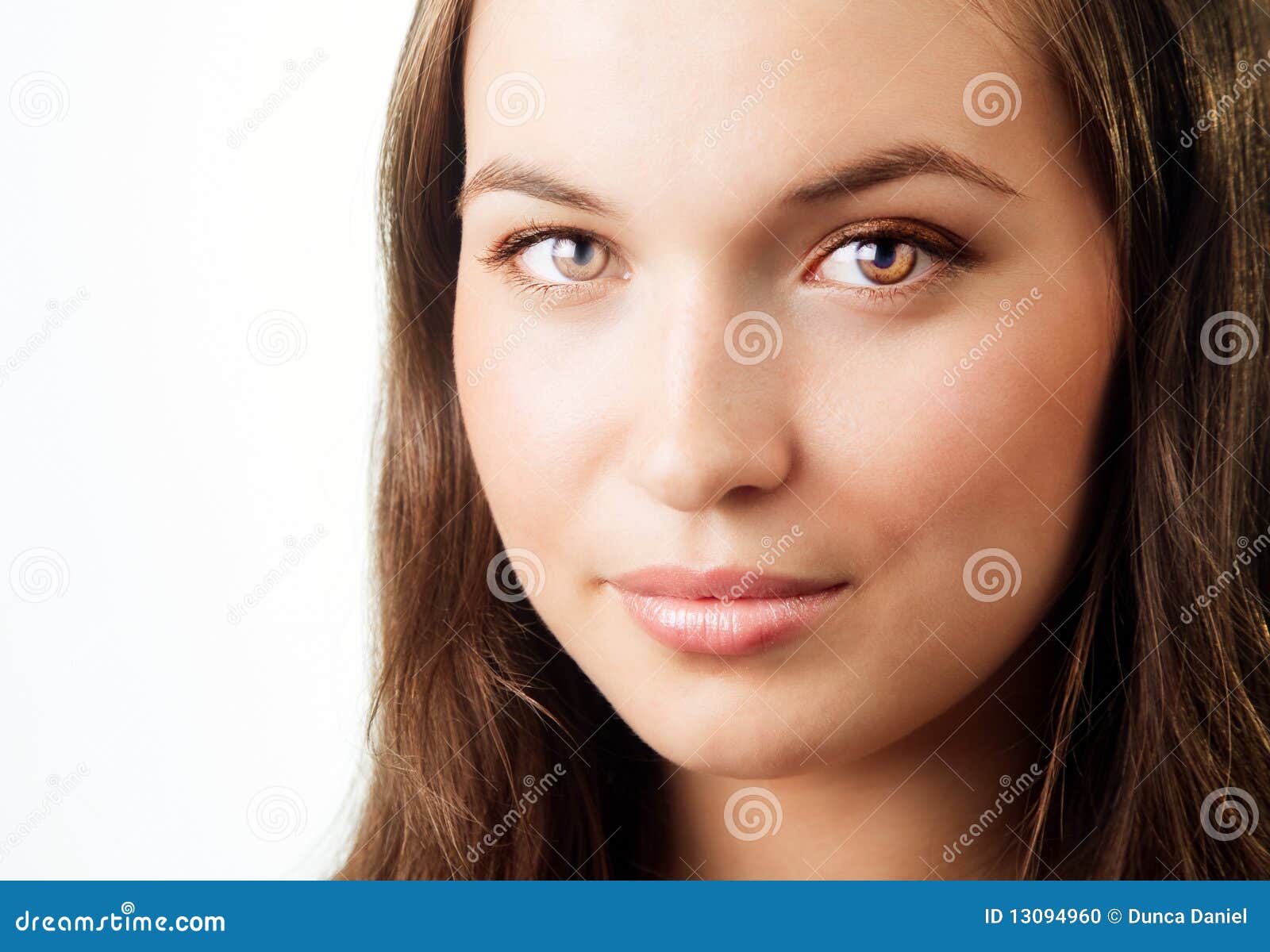 Beautiful Bright Skin Smiling Asian Woman On Banner Background Stock ...