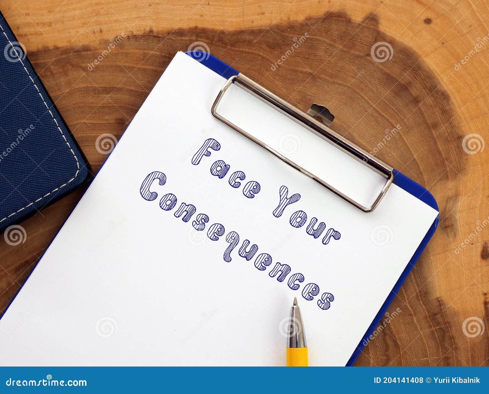 Face Your Consequences Sign on the Page Stock Photo - Image of quote ...