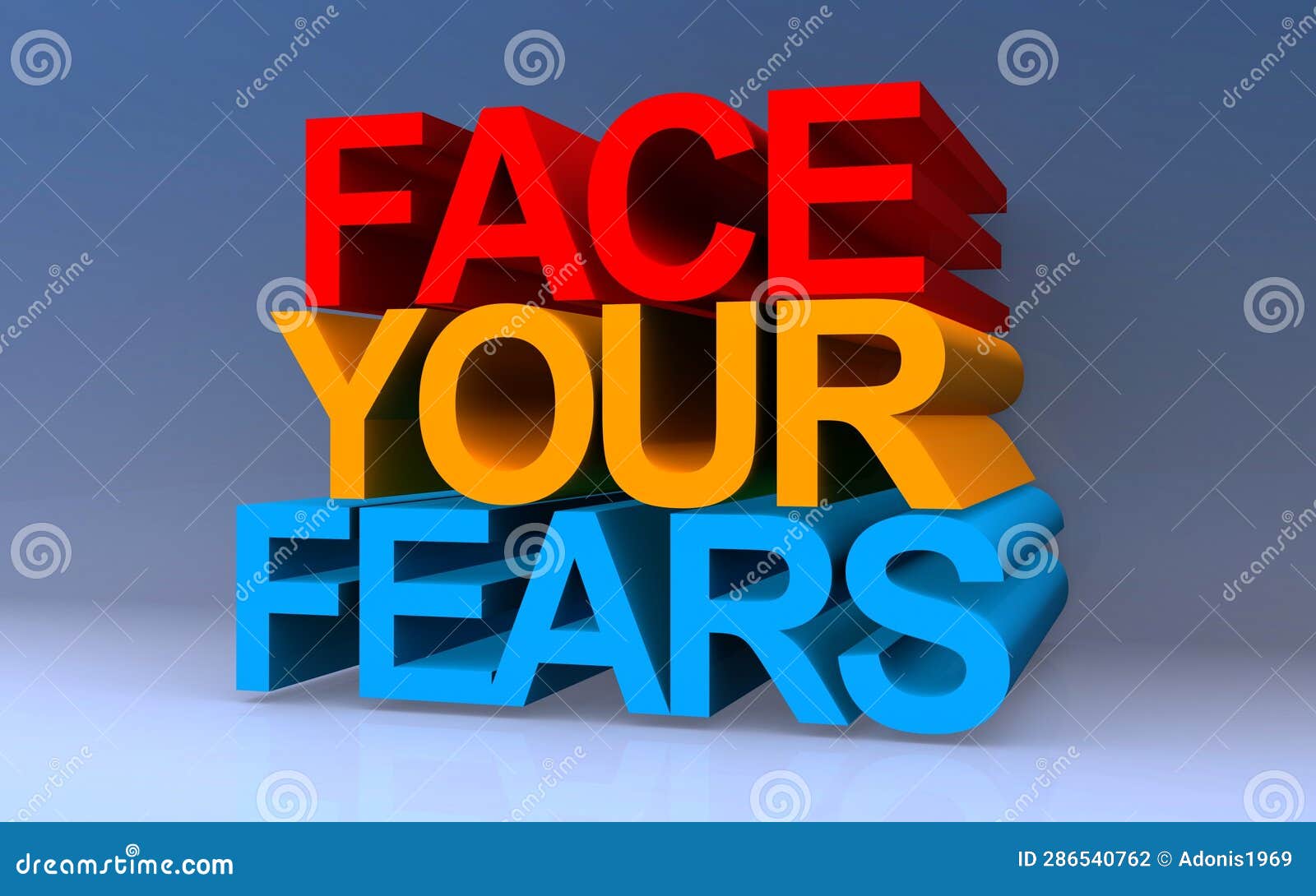 Face your face on blue stock illustration. Illustration of fears ...