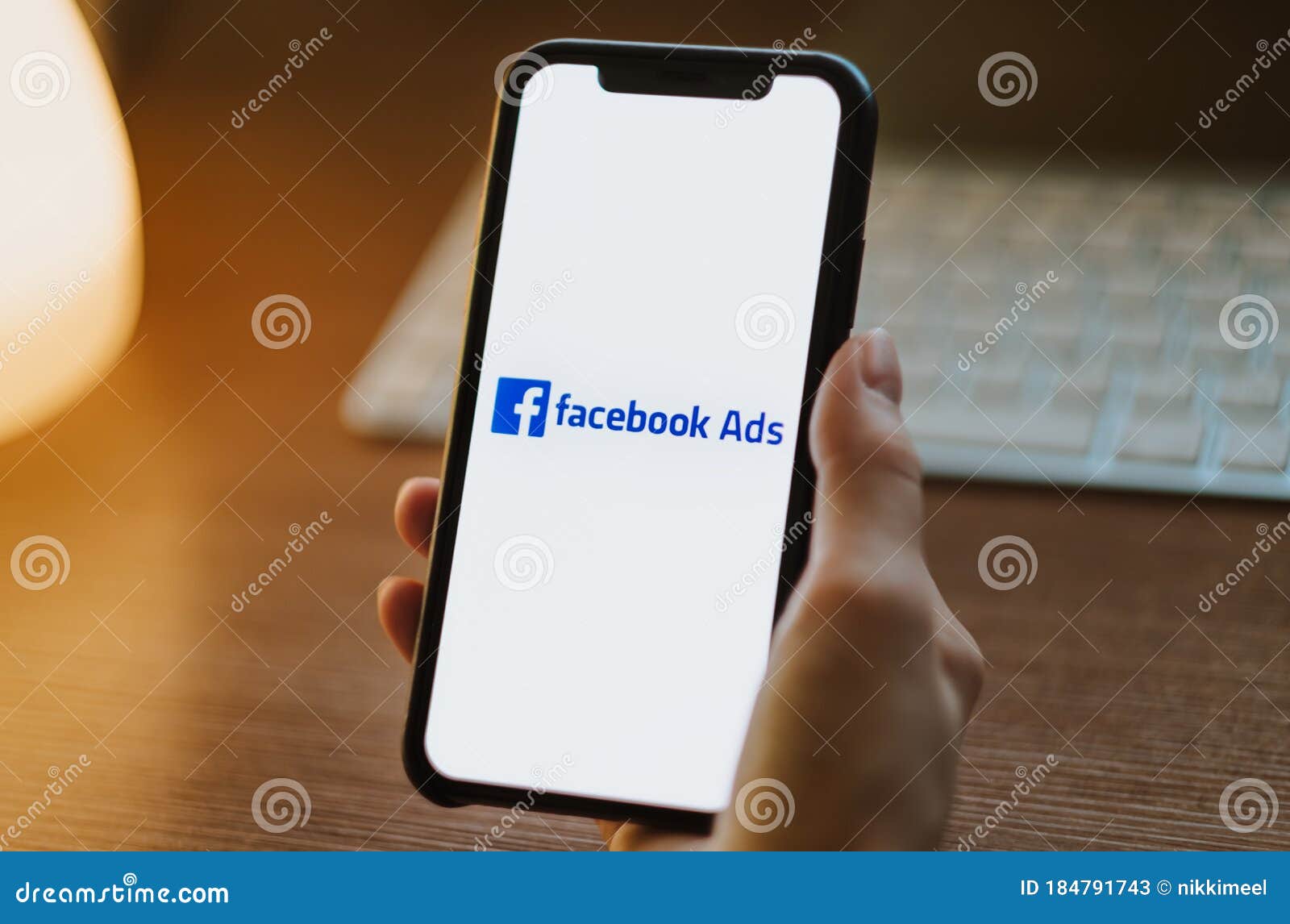 Facebook Ads Logo on the Screen . Editorial Stock Photo - Image of ...