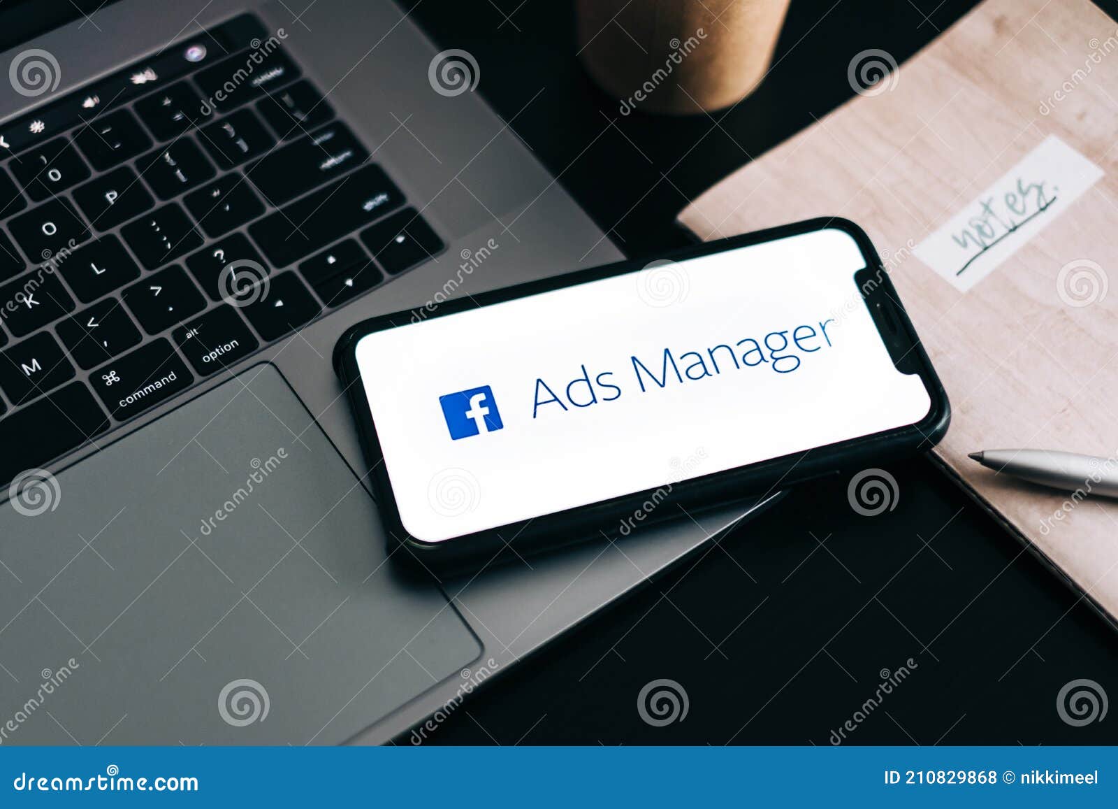 Facebook Ads Logo On The Smartphone Screen Editorial Image ...