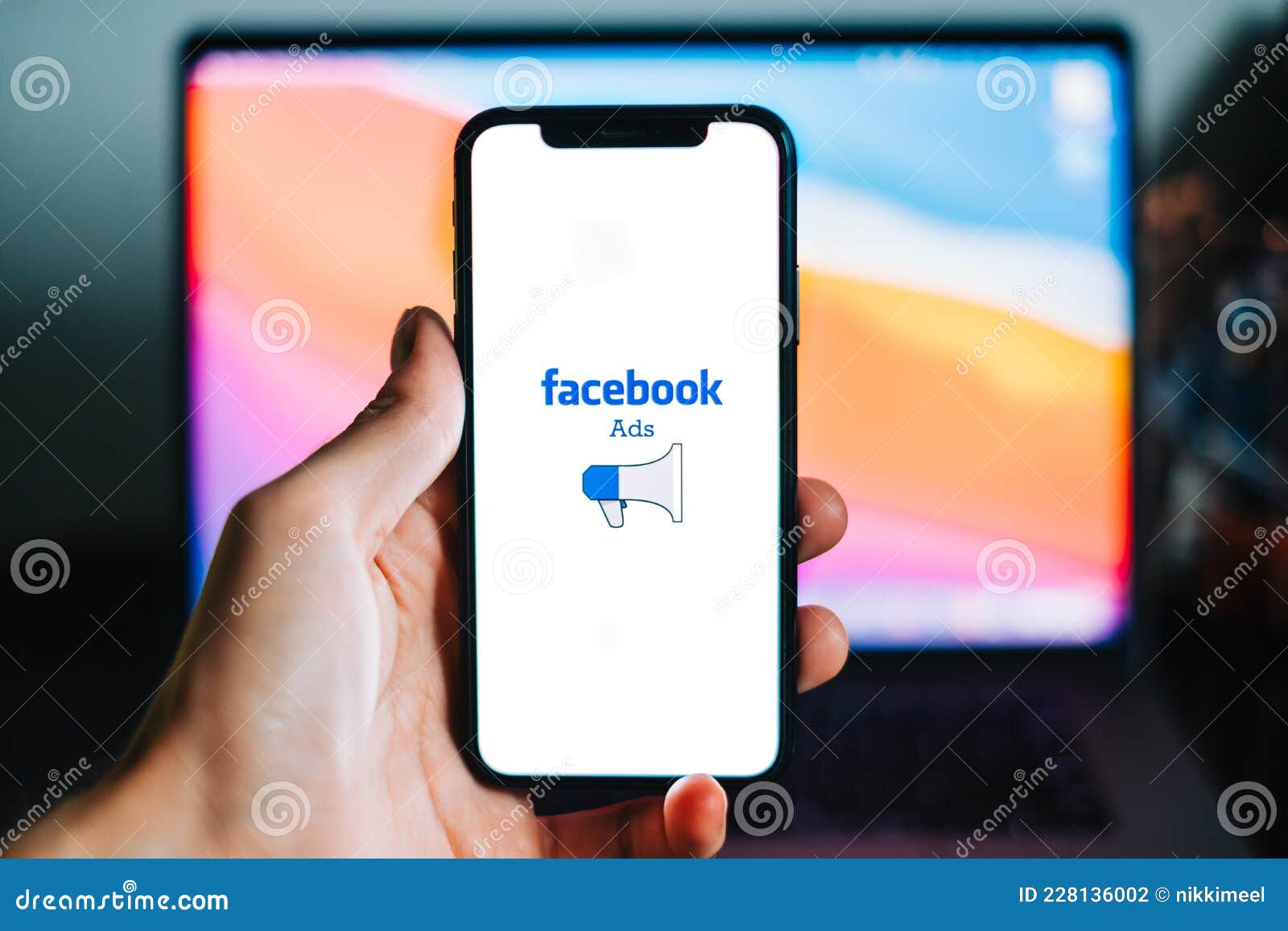 Facebook Ads Logo on the Smartphone Screen Editorial Photography ...