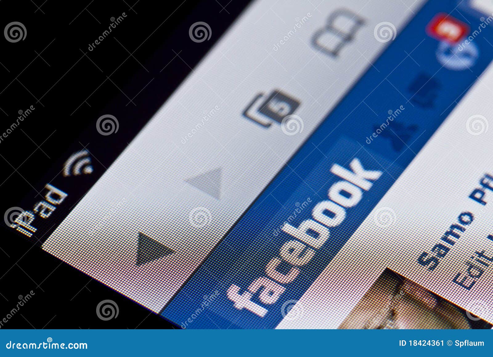 Facebook on Apple iPad editorial photo. Image of facebook - 18424361