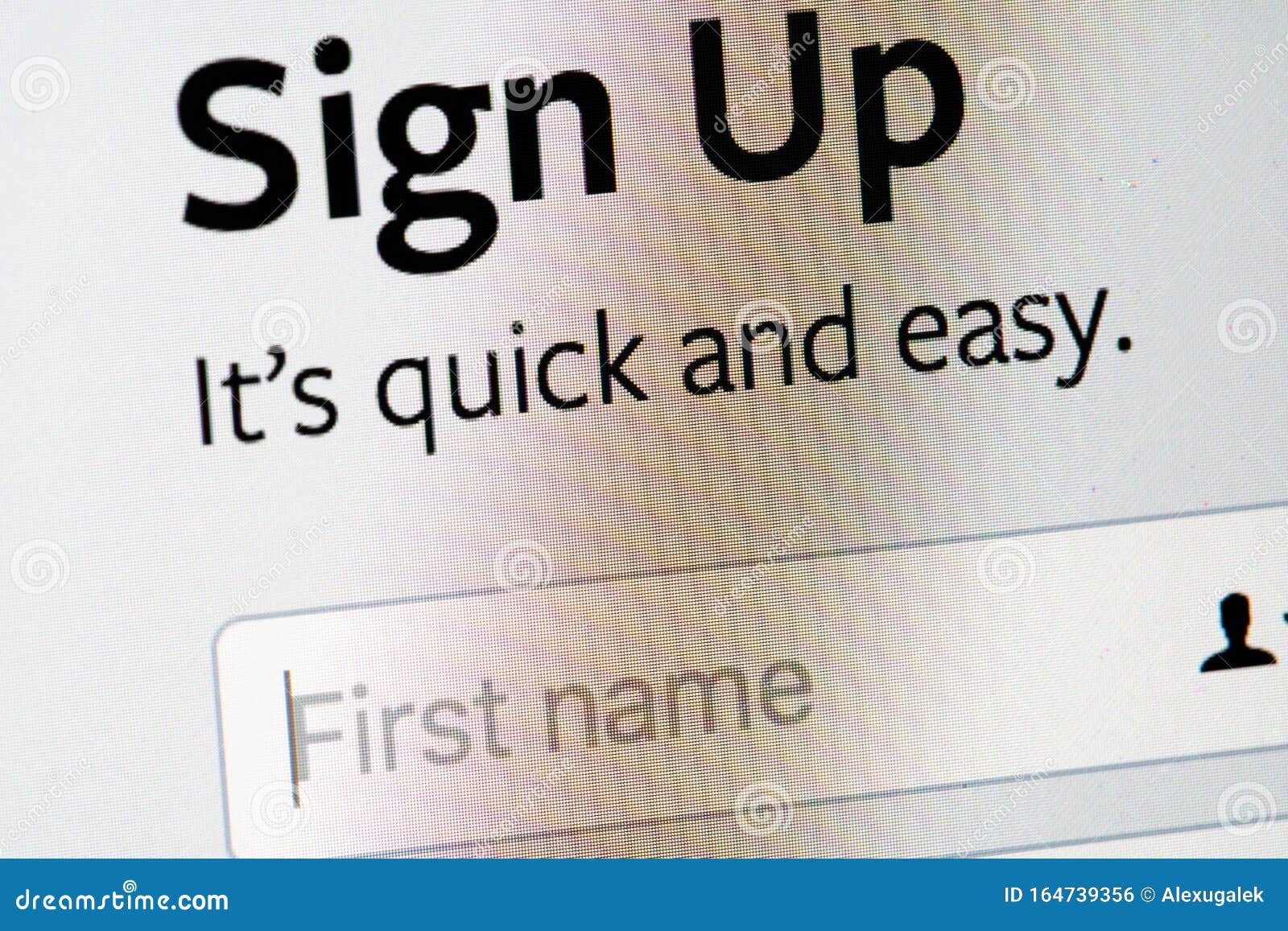 Facebook Application Sign Up Form on Screen Editorial Photo - Image of ...
