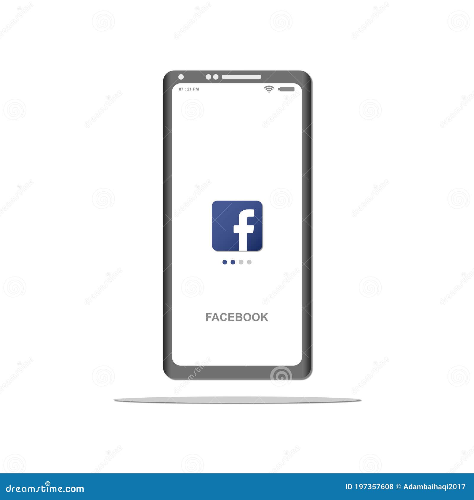 Facebook Application for Smartphones. Illustration of Facebook Android ...